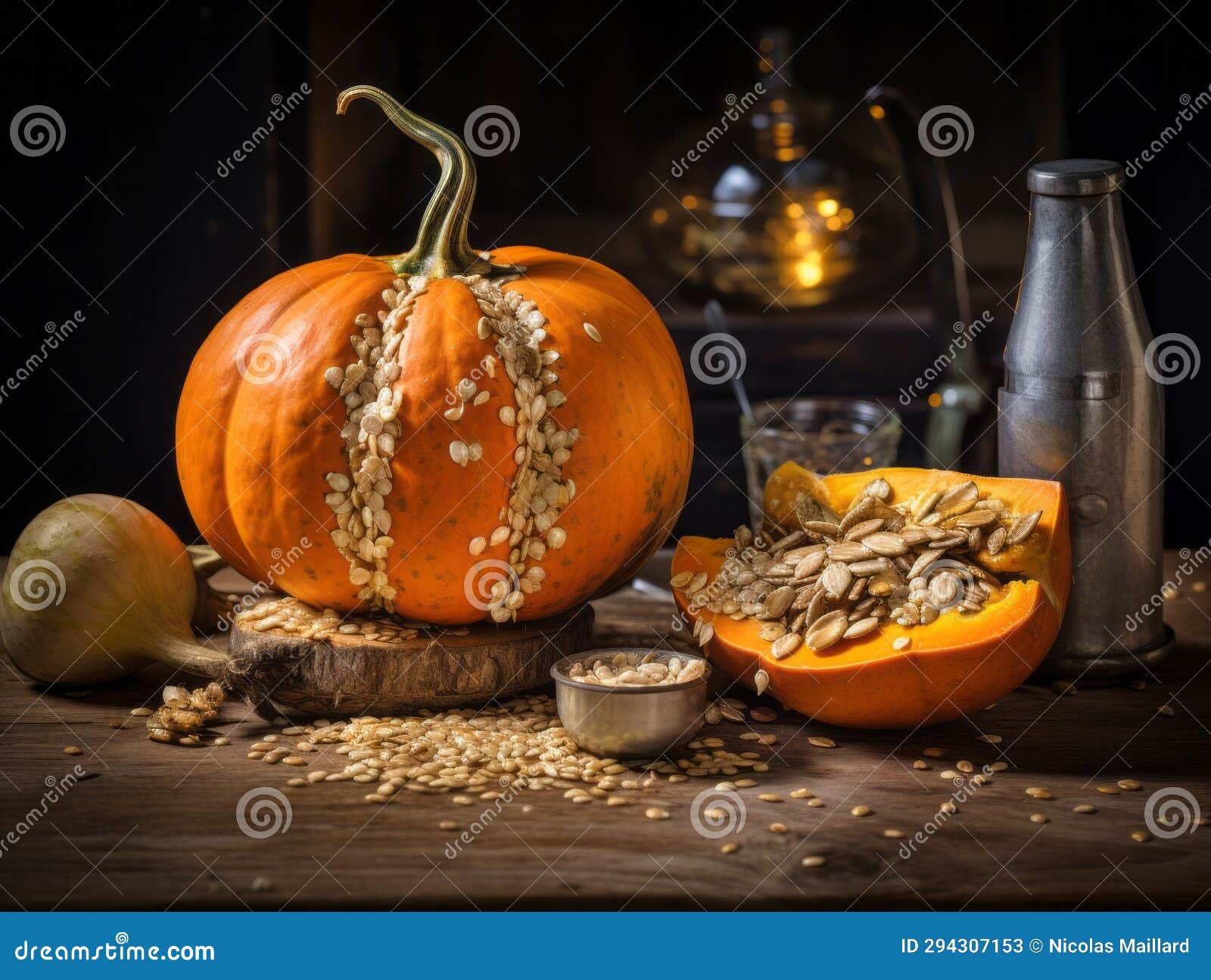 Smashed Pumpkin: an Untold Midjourney Tale Stock Illustration ...