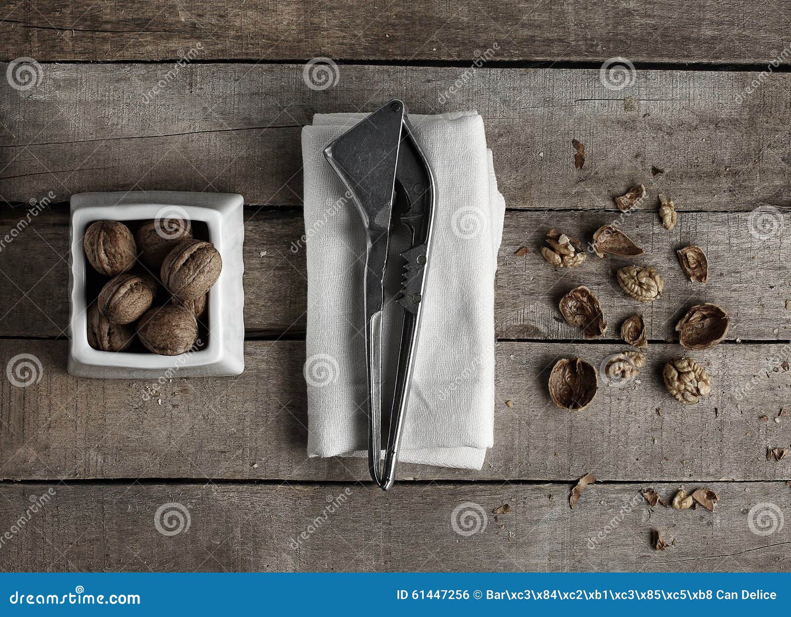 Smashed and Raw Walnuts on a Wood Background Stock Photo - Image of ...