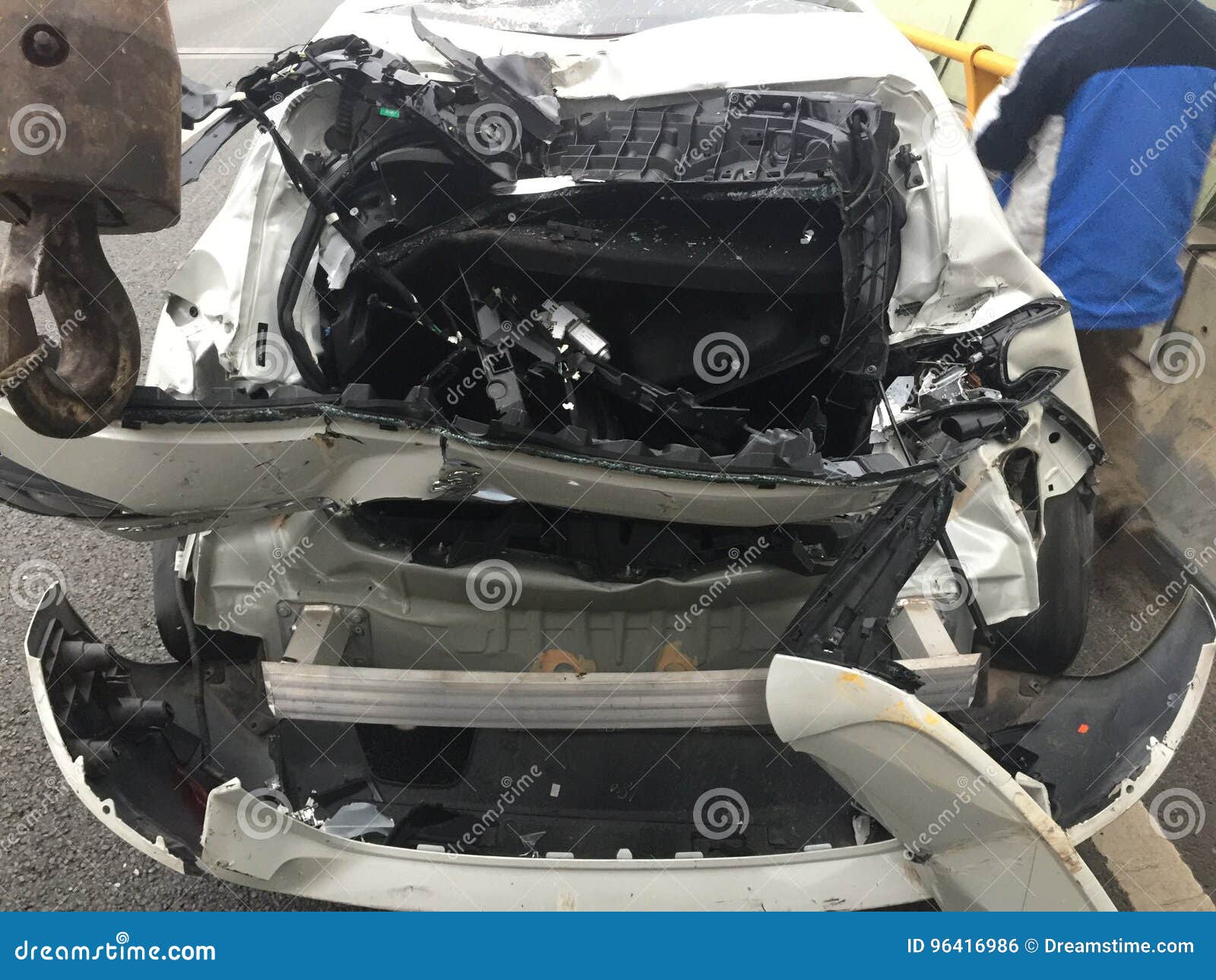 Smashed rear-end stock photo. Image of rear, crash, accident - 96416986