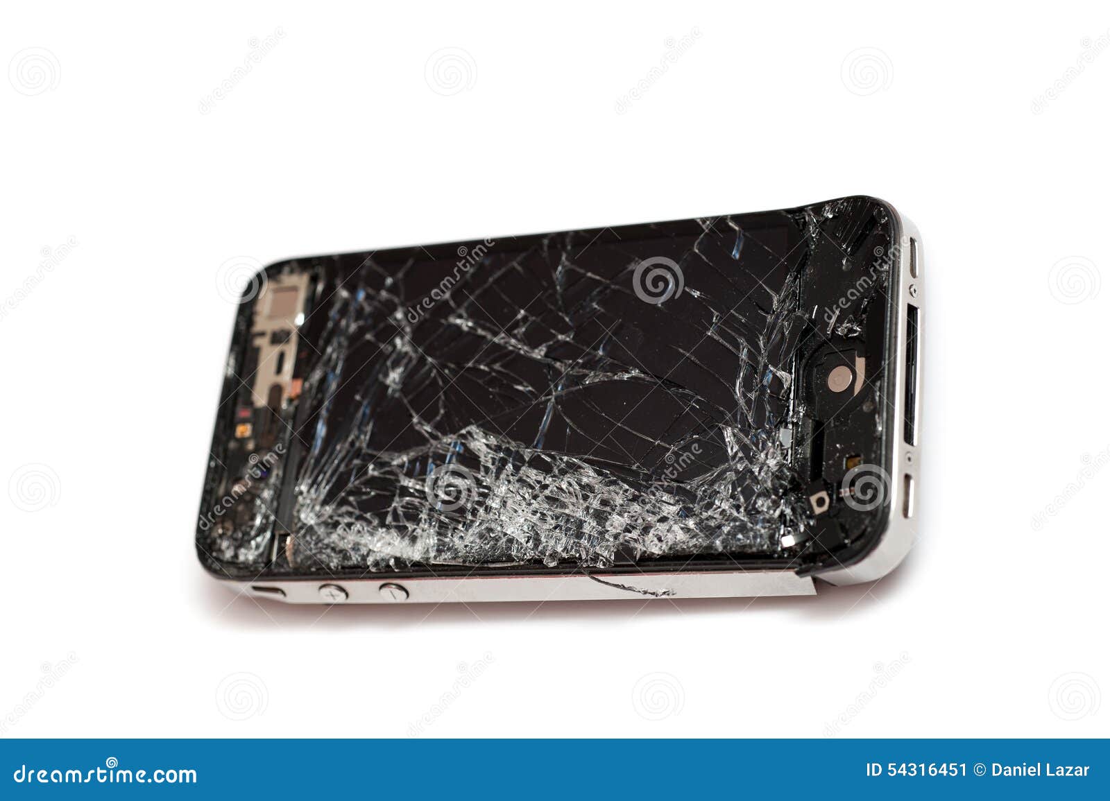Smashed smart phone stock image. Image of safety, protection - 54316451