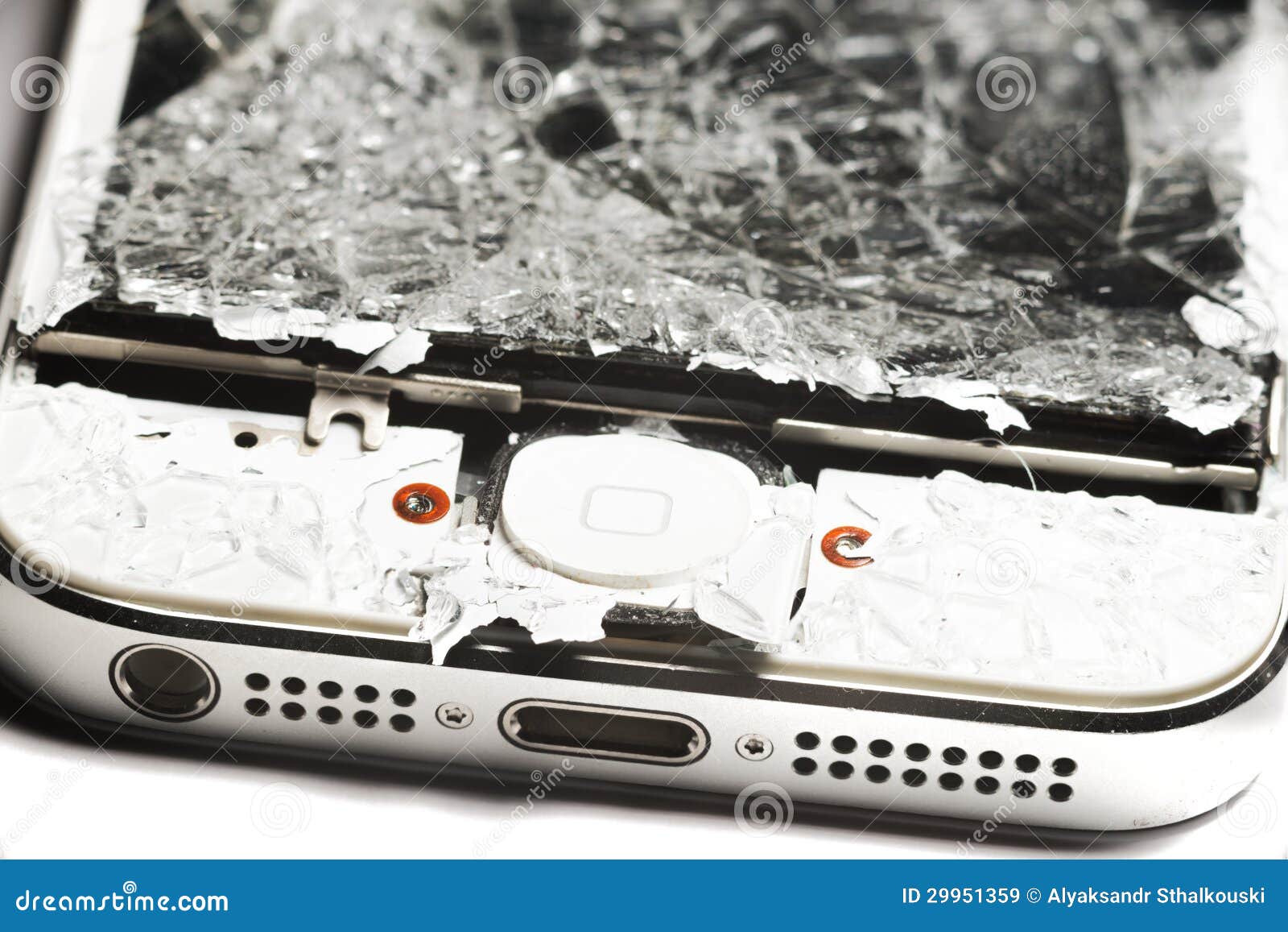 Smashed smart phone stock image. Image of equipment, front - 29951359