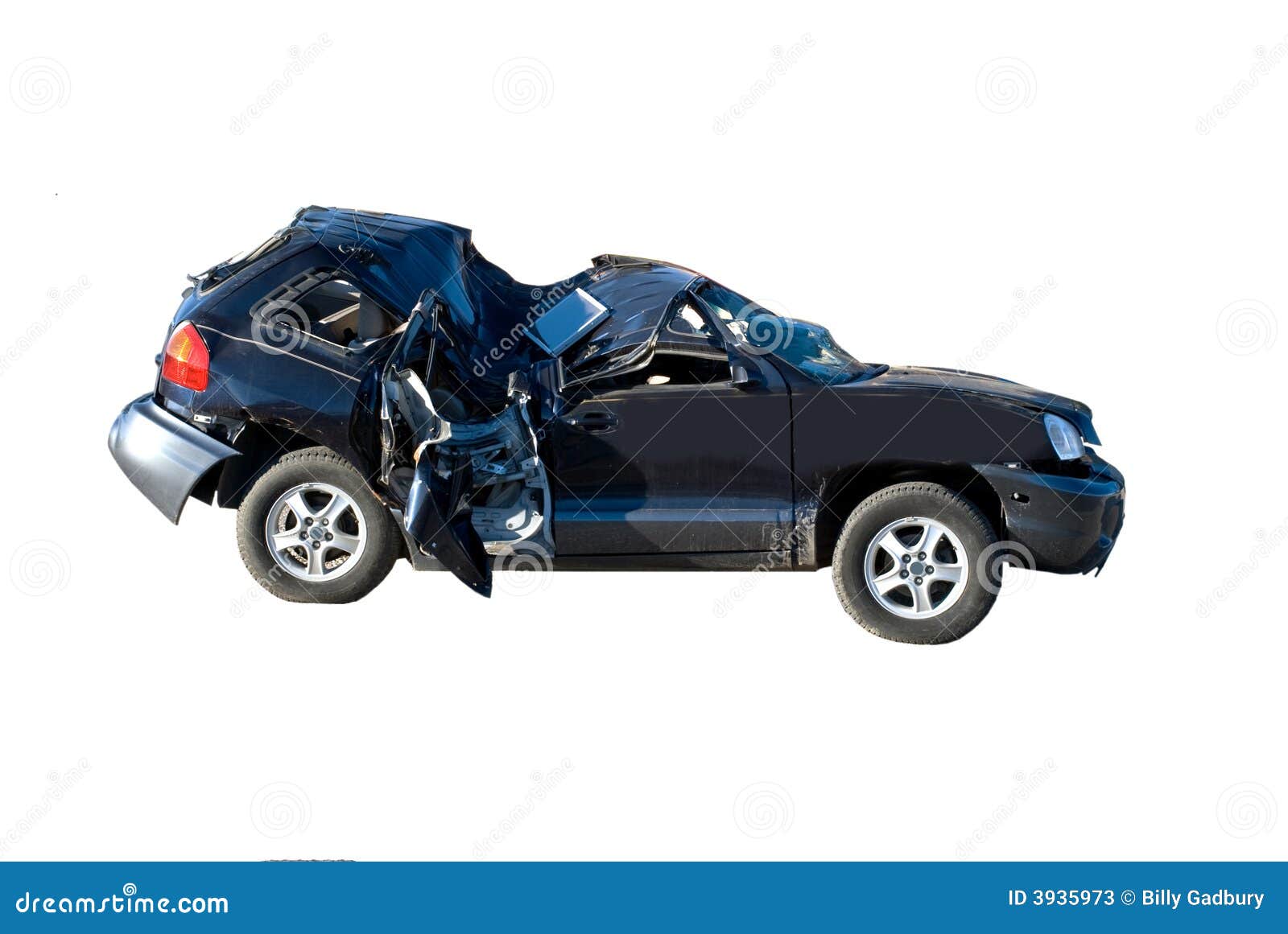 Smashed suv stock image. Image of devastate, fender, devastation - 3935973