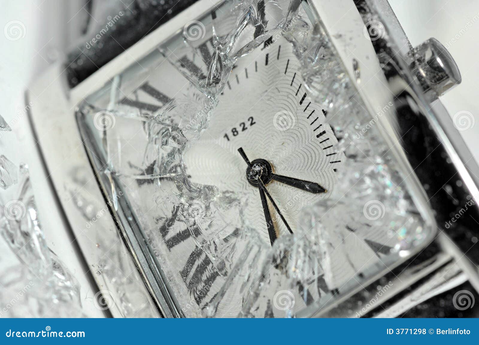 Smashed watchface stock photo. Image of stopped, timing - 3771298