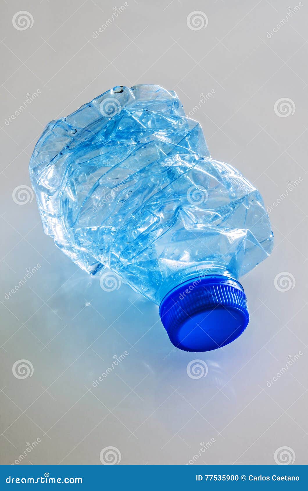 Smashed Water Bottle stock photo. Image of empty, plastic - 77535900