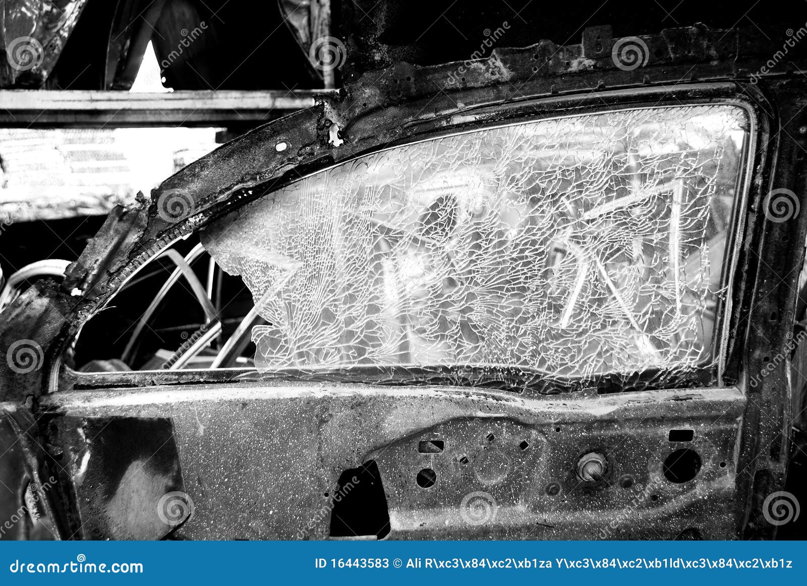 Smashed window stock image. Image of grunge, destroy - 16443583