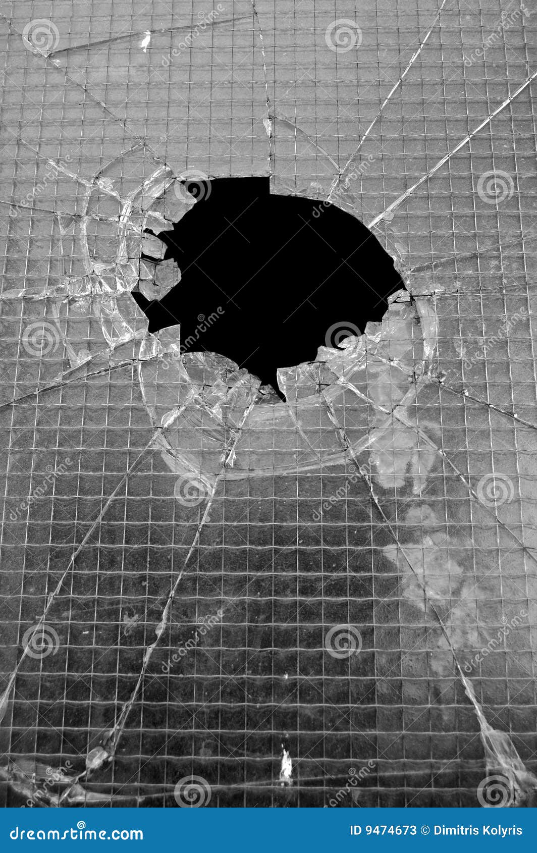 Smashed window stock image. Image of grid, light, grunge - 9474673