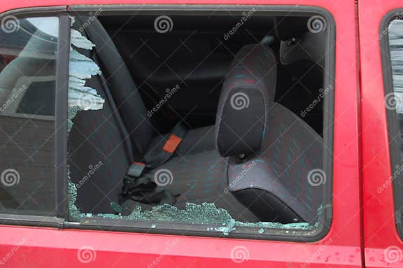 Smashed window car stock photo. Image of secure, criminal - 12371062