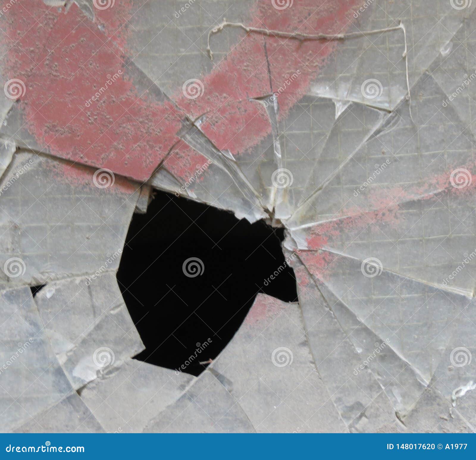Smashed Window Frame Exterior In Abandoned WWII Building Stock Image ...