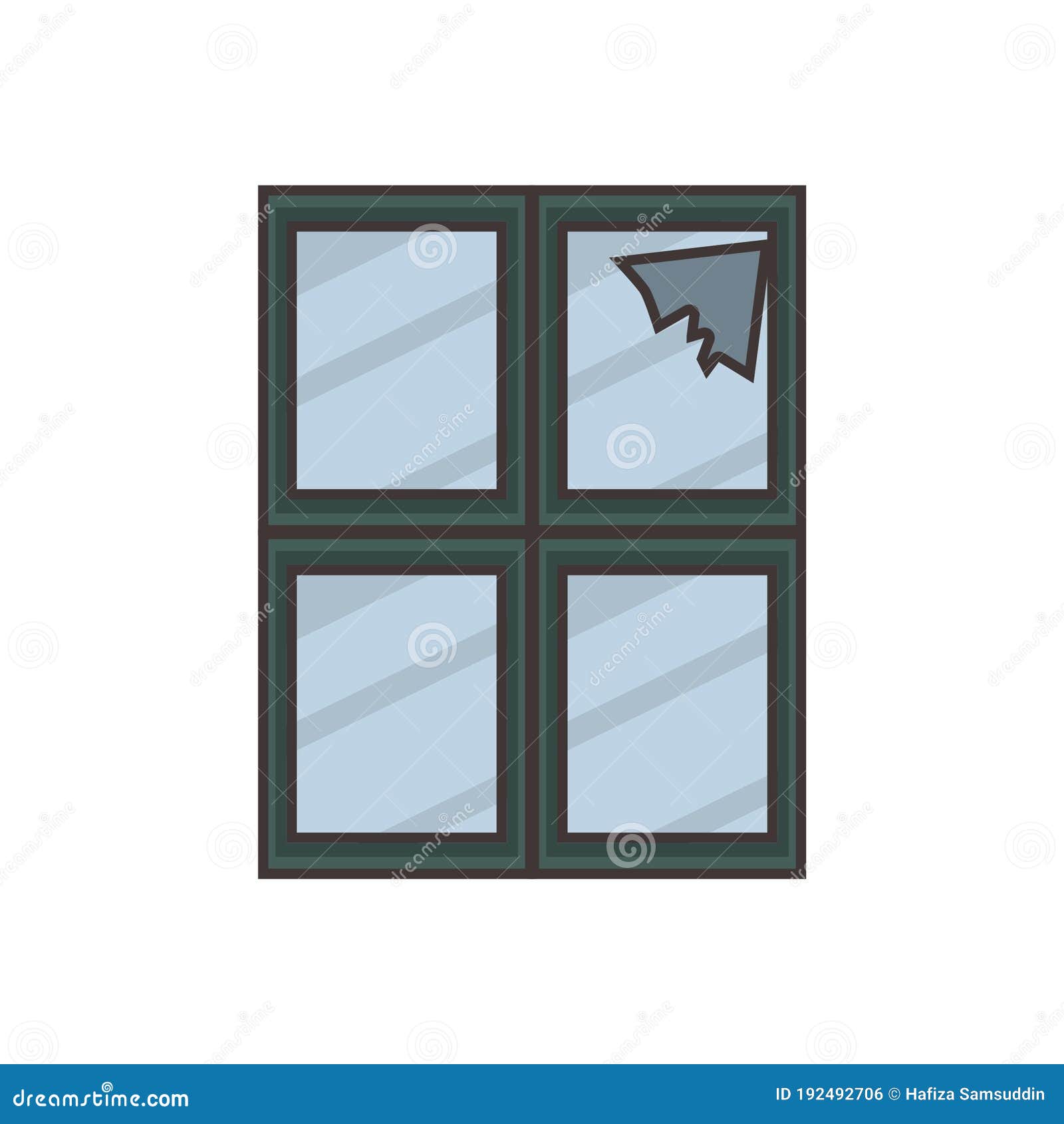 Smashed Windows In Street Scene Cartoon Vector | CartoonDealer.com ...