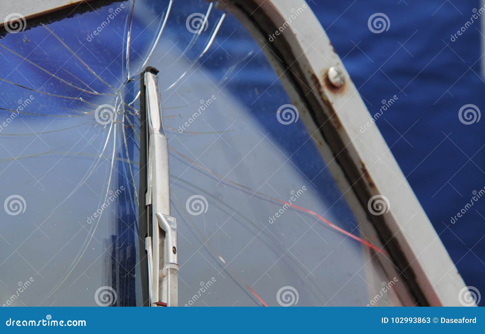 Smashed Windscreen. stock image. Image of automobile - 102993863
