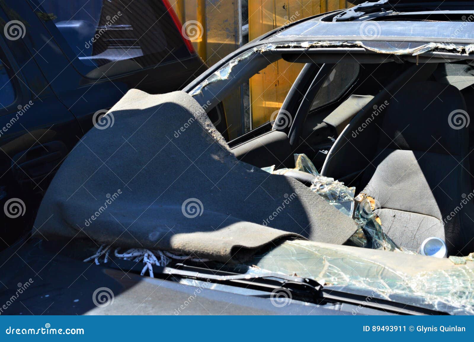 Smashed windscreen stock image. Image of smashed, windscreen - 89493911