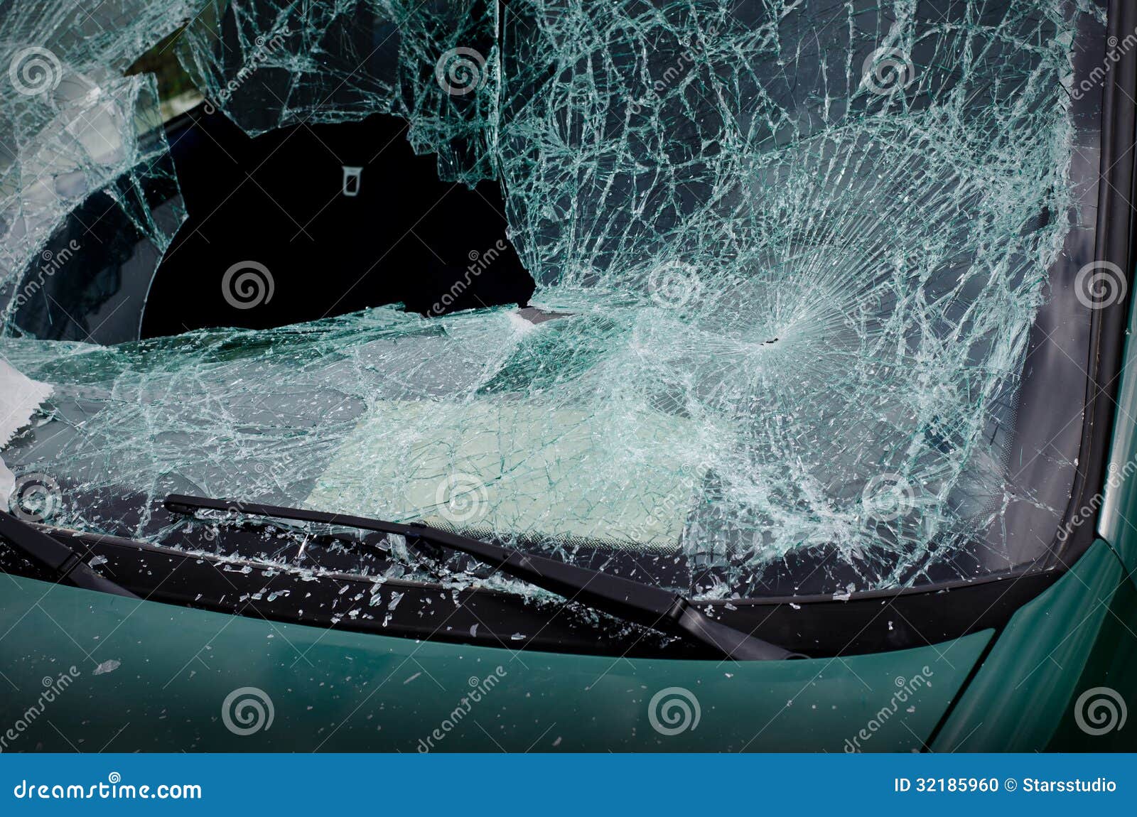 Smashed Windshield Glass Royalty-Free Stock Image | CartoonDealer.com ...