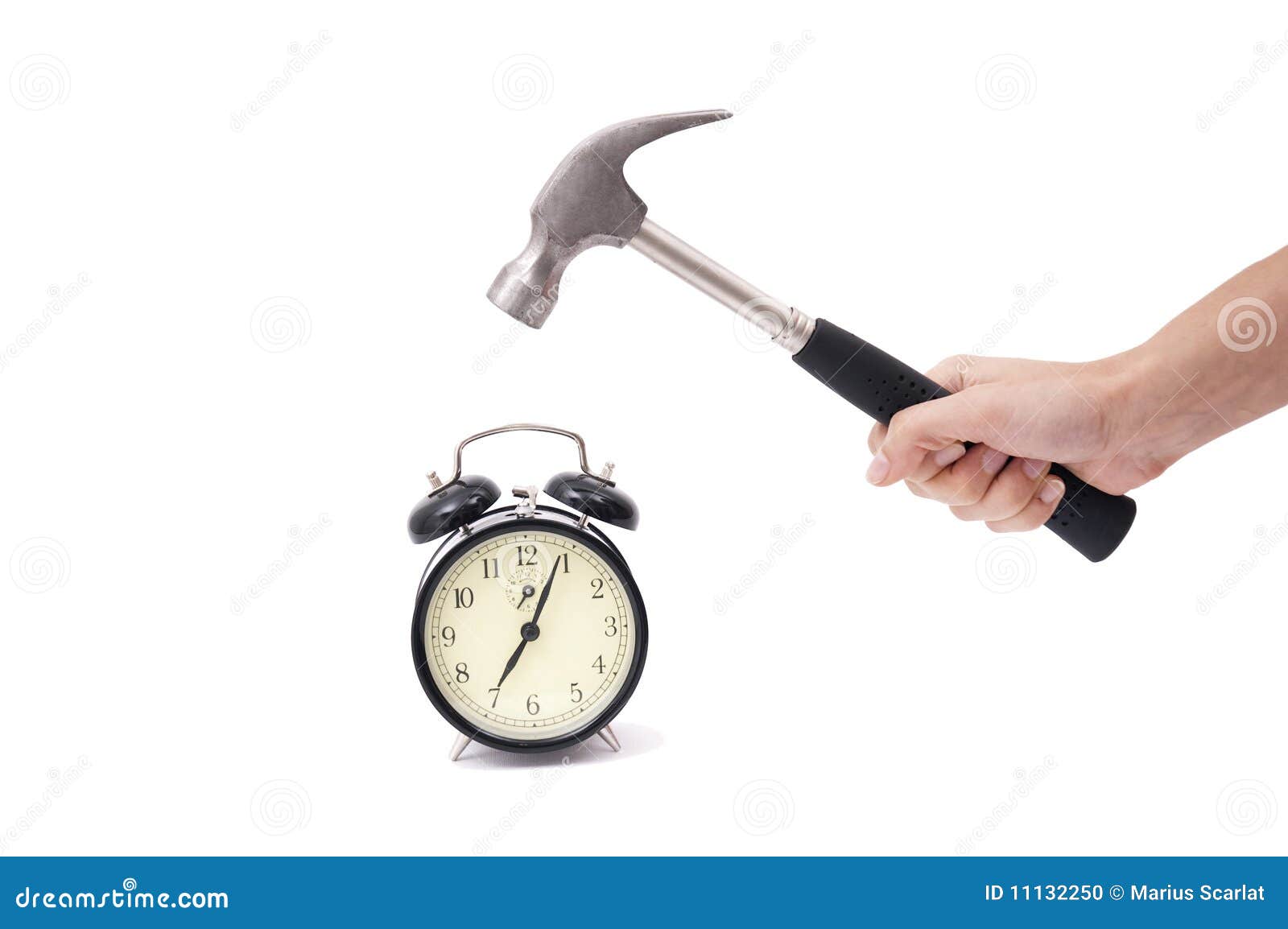 Smashing a clock stock photo. Image of round, isolated - 11132250