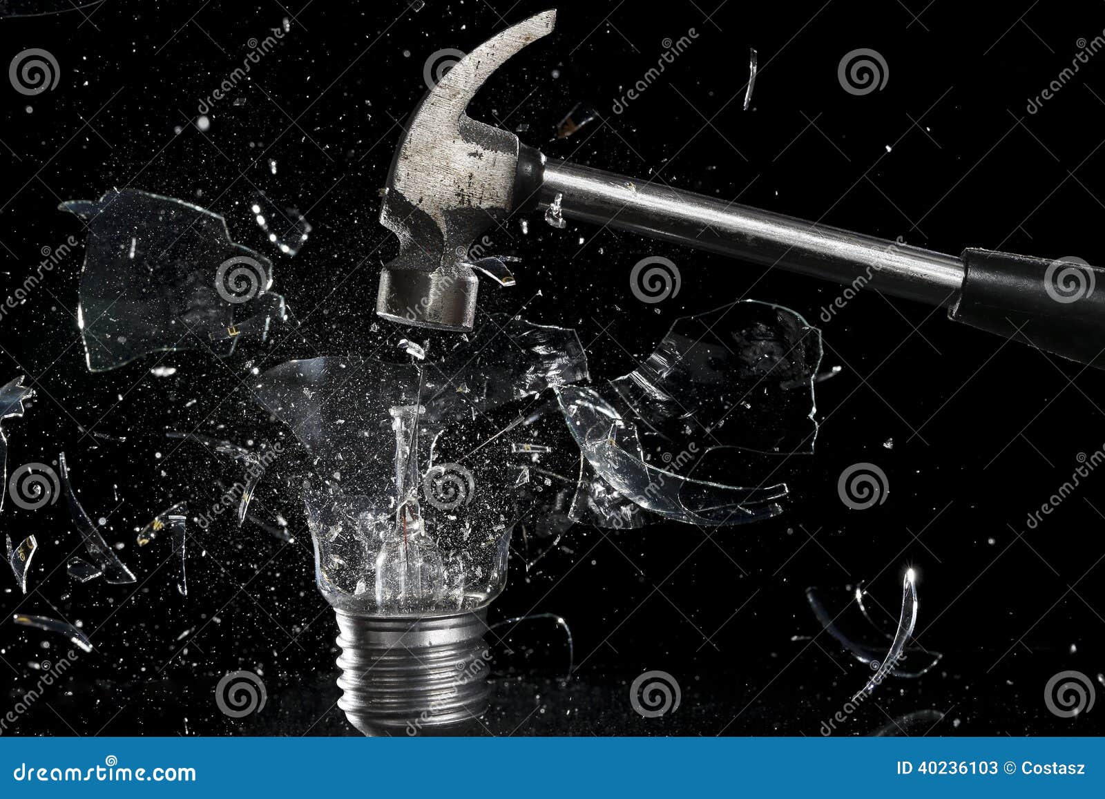 Smashing a light bulb stock image. Image of force, impact - 40236103