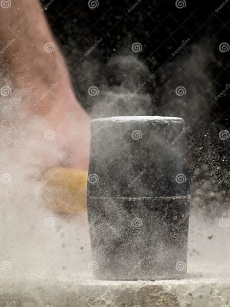 Smashing the stone stock photo. Image of anger, holding - 14190710