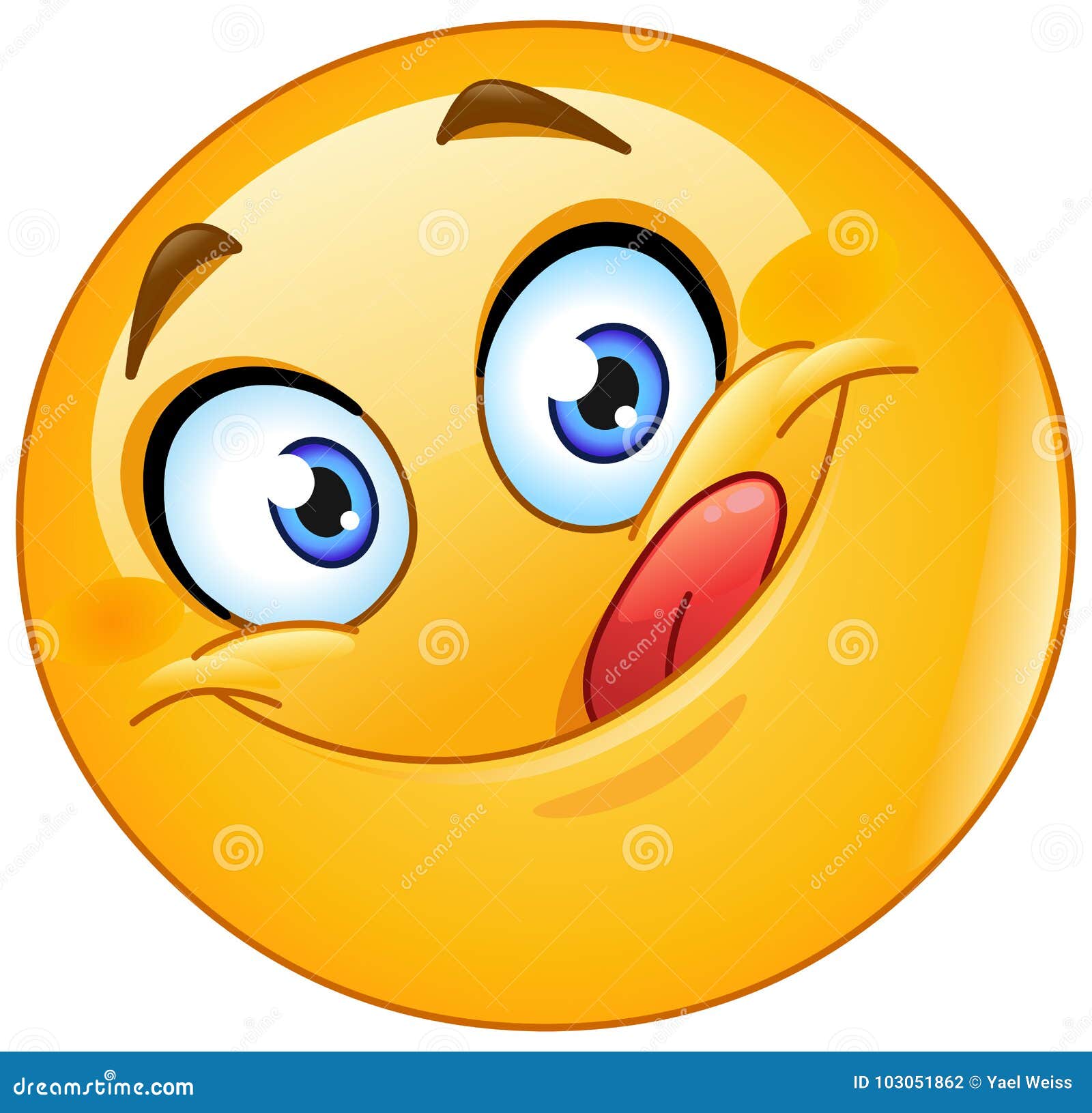 Smaskig emoticon vektor illustrationer. Illustration av uttryck - 103051862