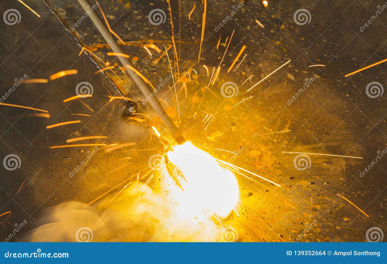SMAW â€“ Shielded Matal Arc Welging and Welding Flame at Spark Point ...
