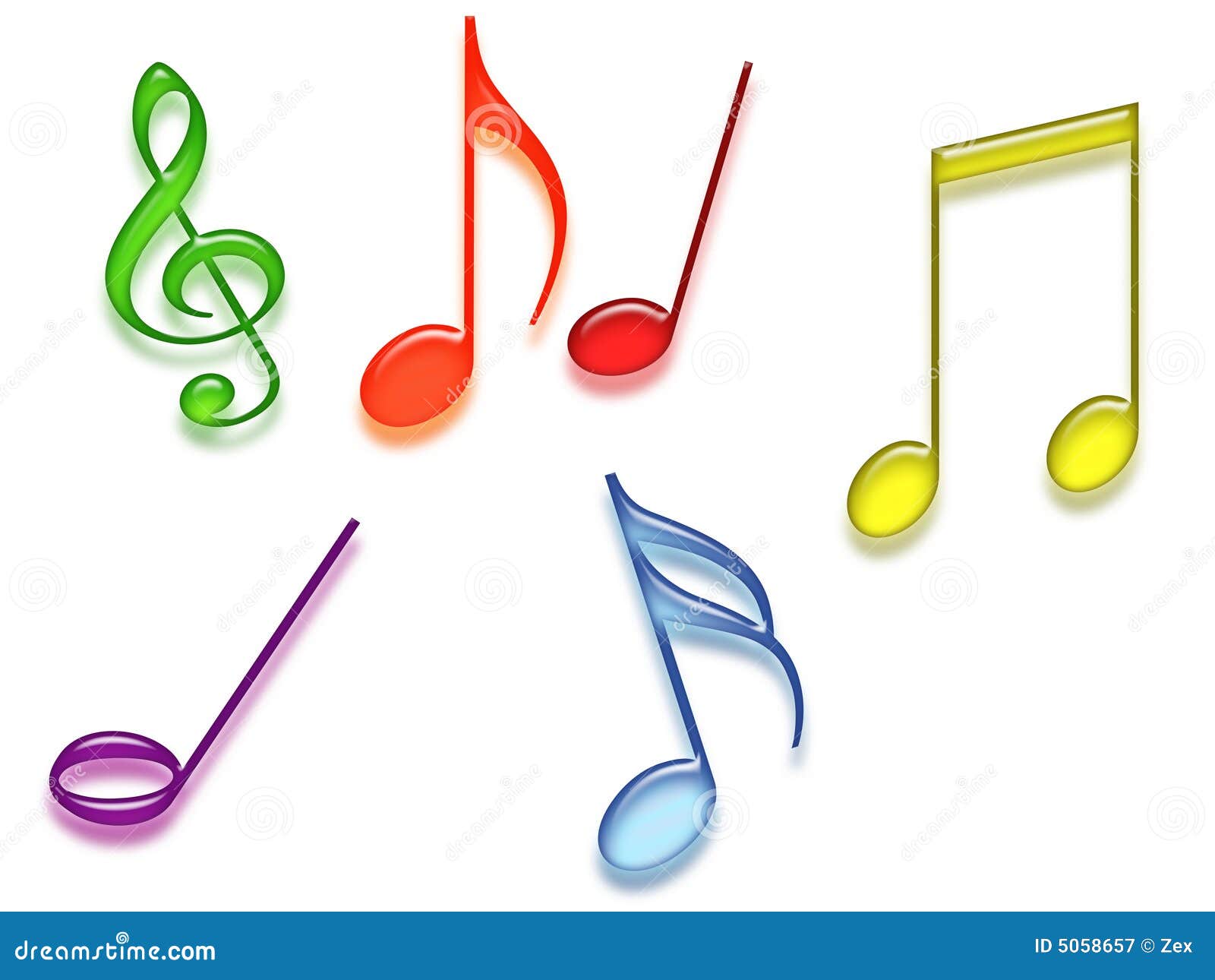 Símbolos De Música Coloridos Fotografia de Stock Royalty Free - Imagem ...