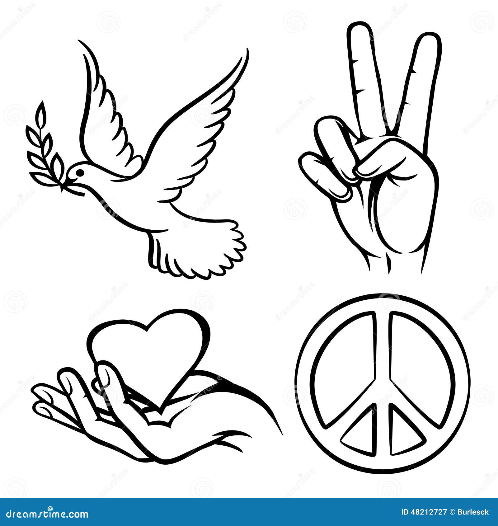 Símbolos De Paz Ilustración del Vector - Imagen: 48212727