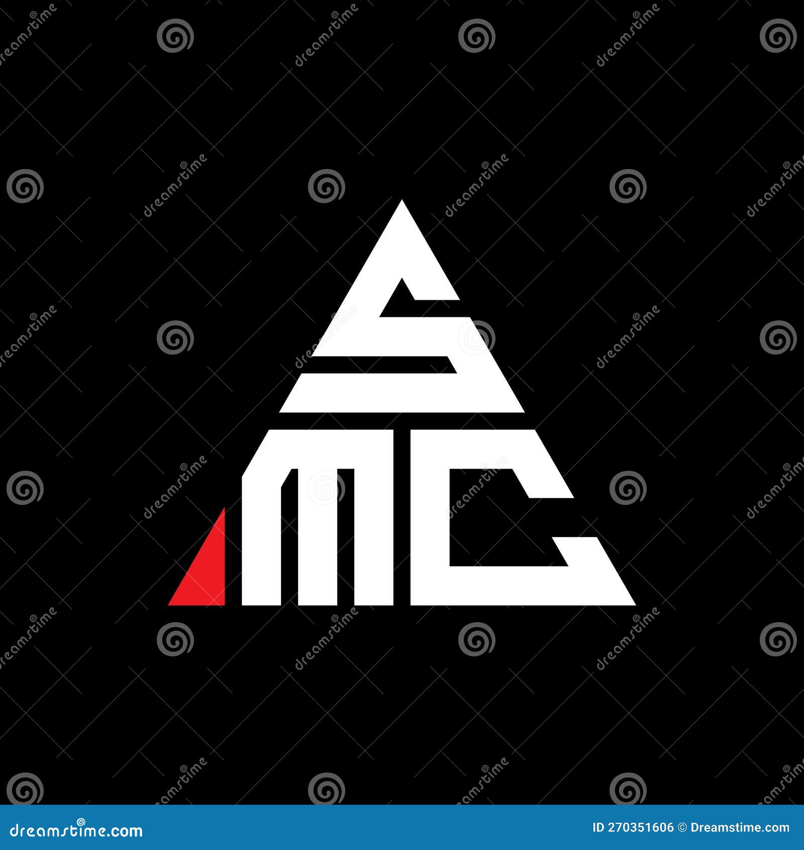 SMC Triangle Letter Logo Design with Triangle Shape. SMC Triangle Logo ...