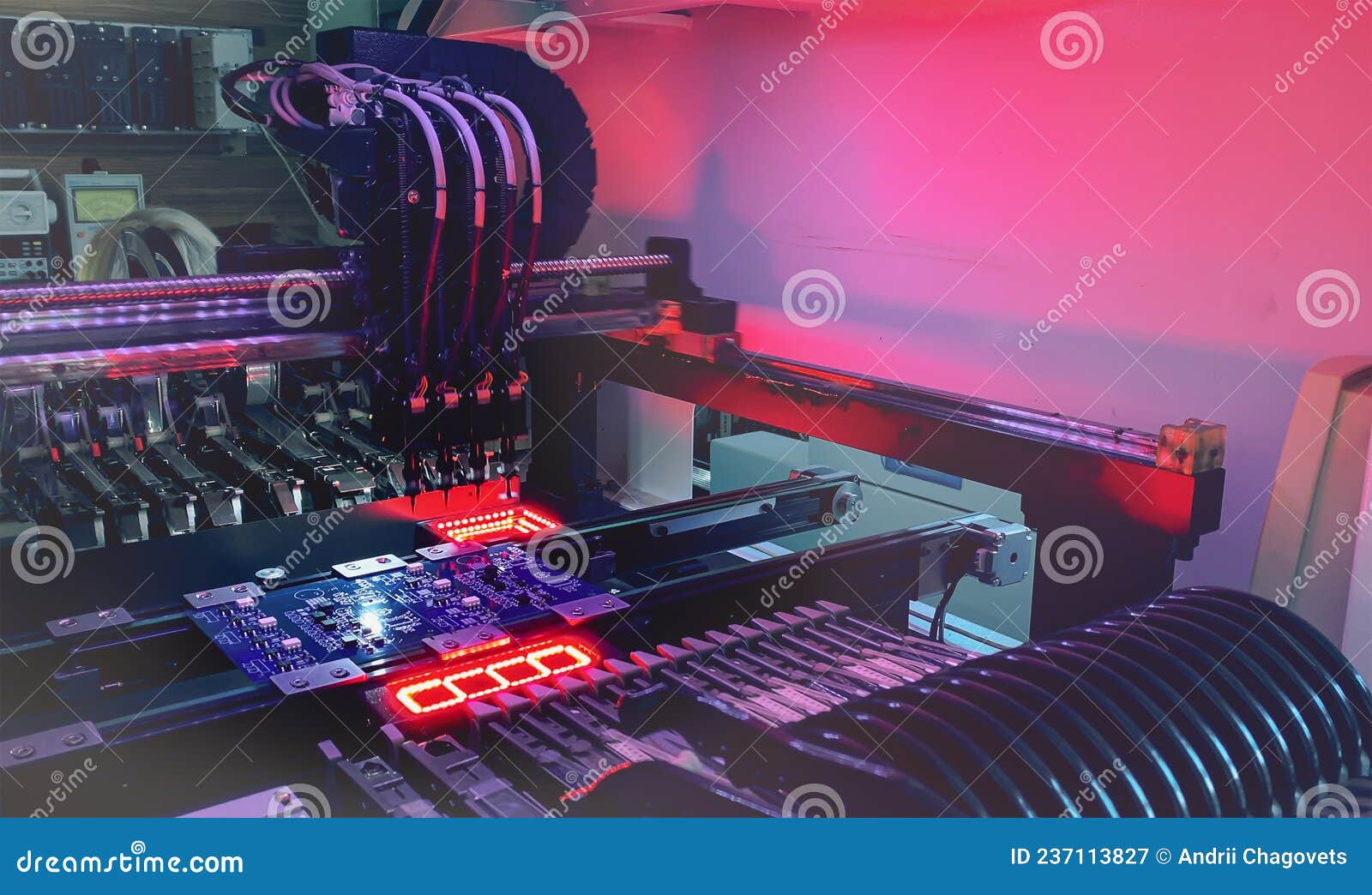 Automatic SMD Machine Work: Assemble of System Board Elements by ...