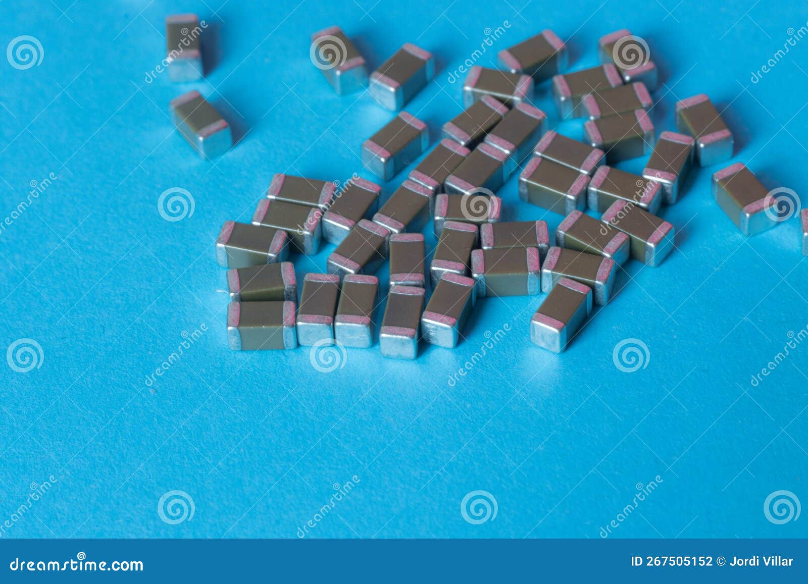 Ceramic Capacitors On Green Digital Electronic Circuit Stock Image ...