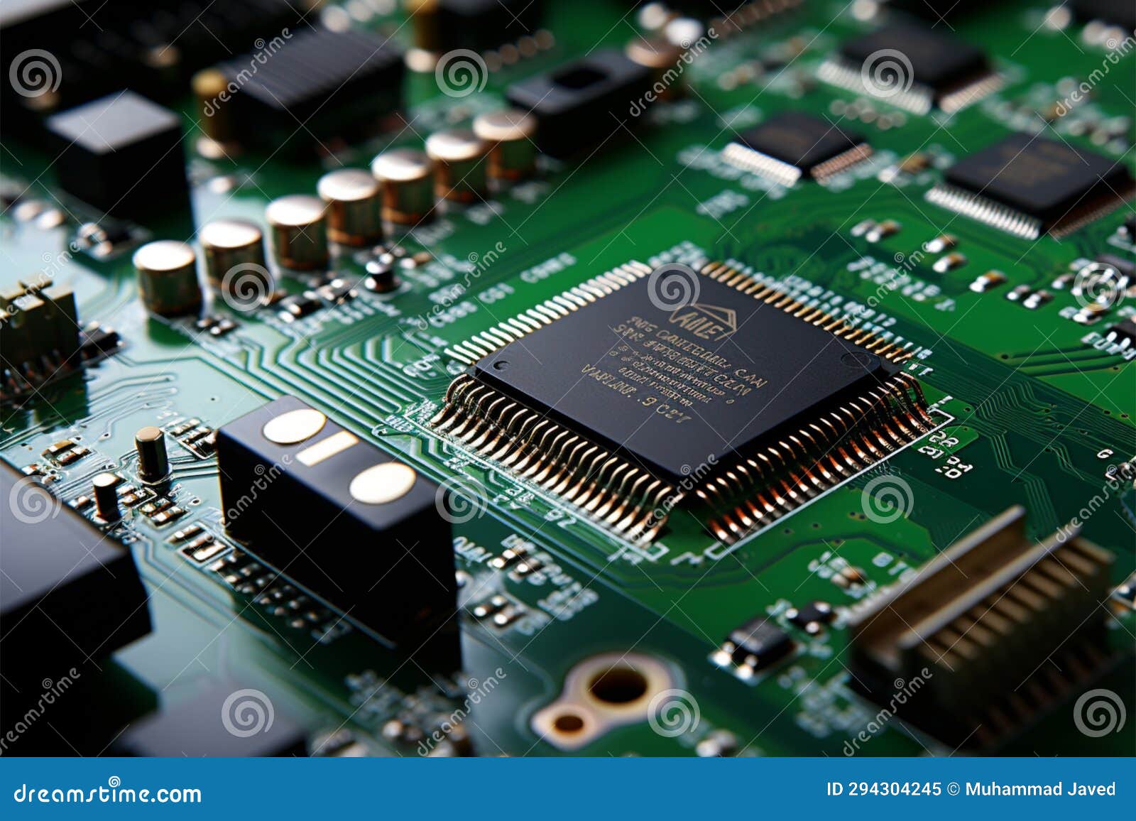SMD Components on the Green PCB Ensure High End, Superior Performance ...