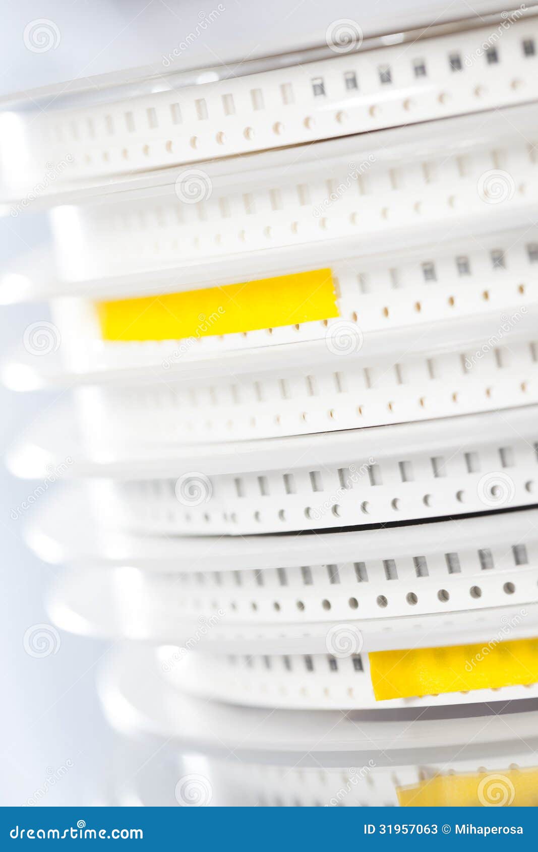 SMD Rolls - Technology 4K7 10K 220R OHM Stock Image - Image of current ...