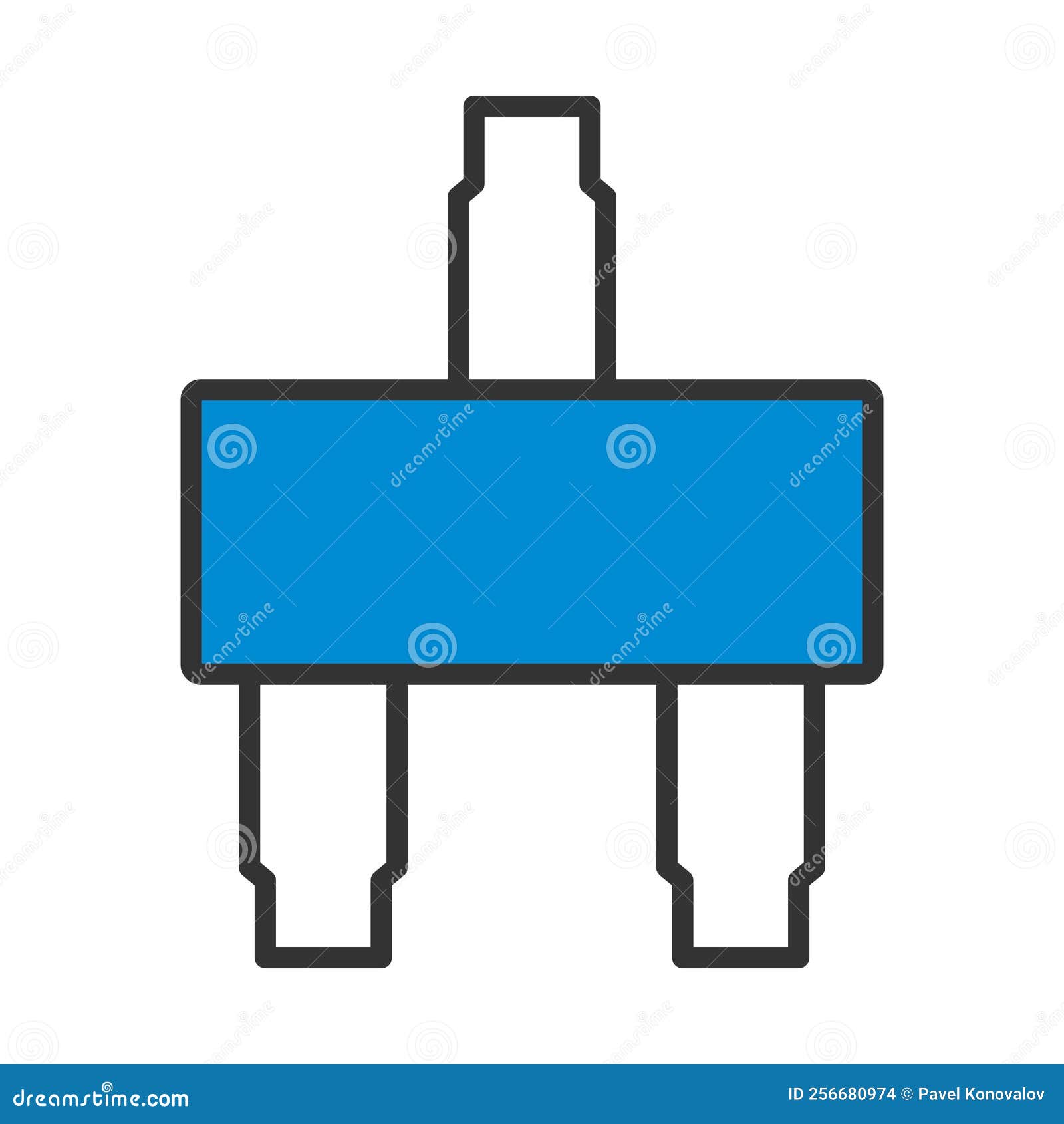 Smd Transistor Icon stock vector. Illustration of micro - 256680974