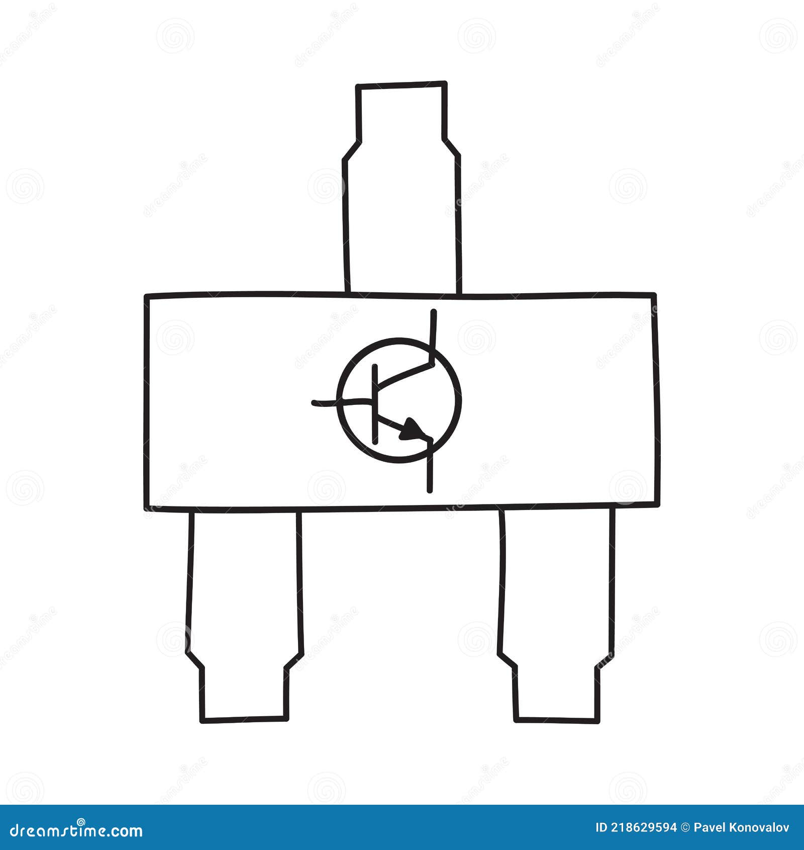 Smd Transistor Icon stock vector. Illustration of electricity - 218629594