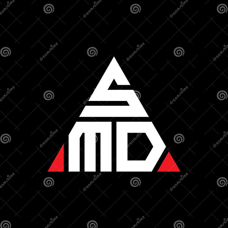 SMD Triangle Letter Logo Design with Triangle Shape. SMD Triangle Logo ...
