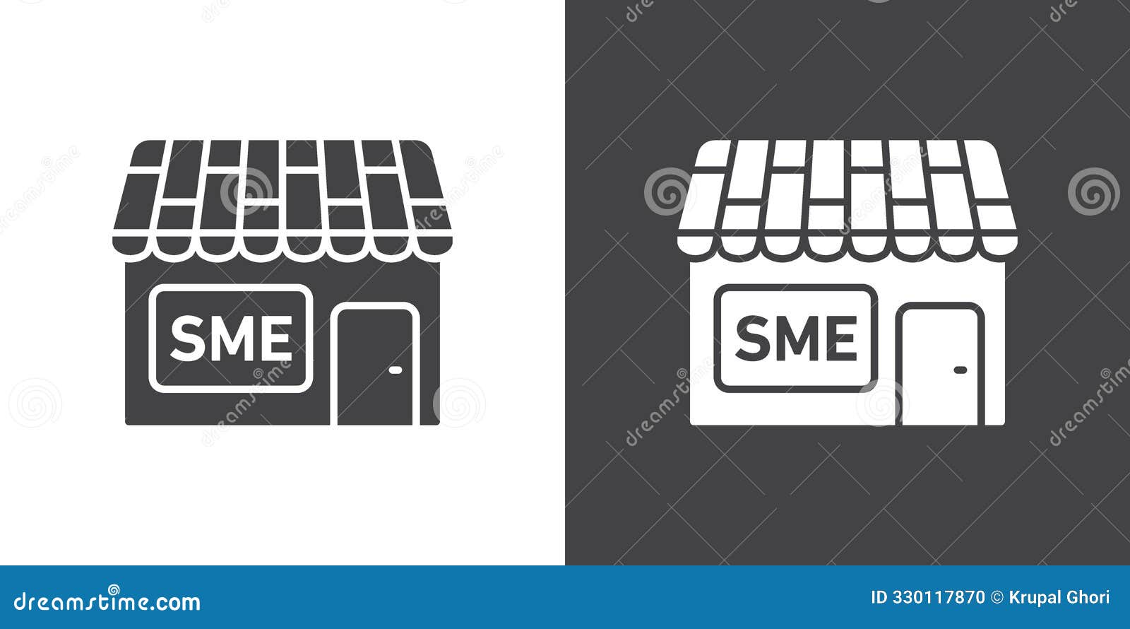 SME Icon Thin Line Illustration Set Stock Illustration - Illustration ...