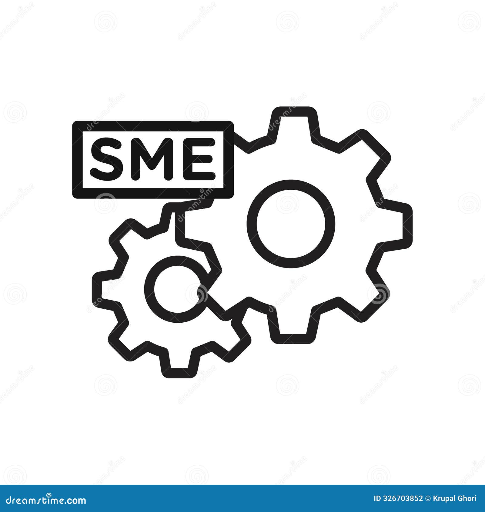 SME, Small and Medium Enterprise Icon Black and White Vector Sign Stock ...