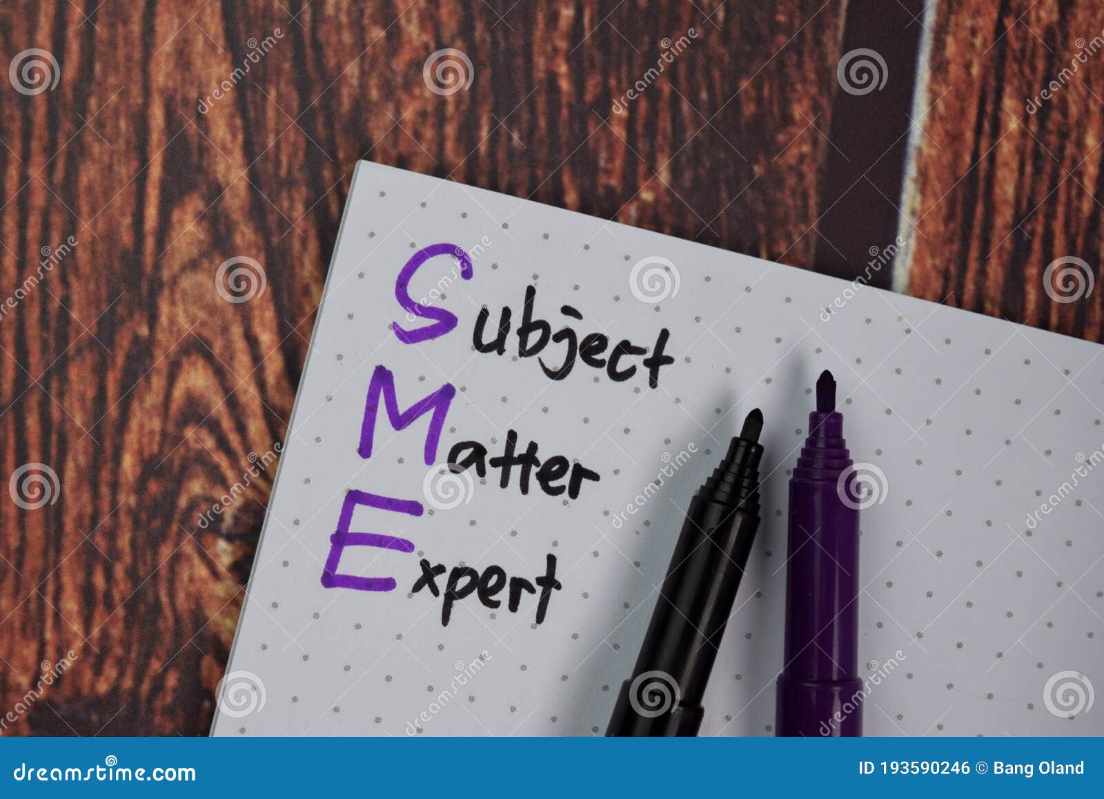 SUBJECT MATTER EXPERT Text On Paper On The Chart Background With Pen ...