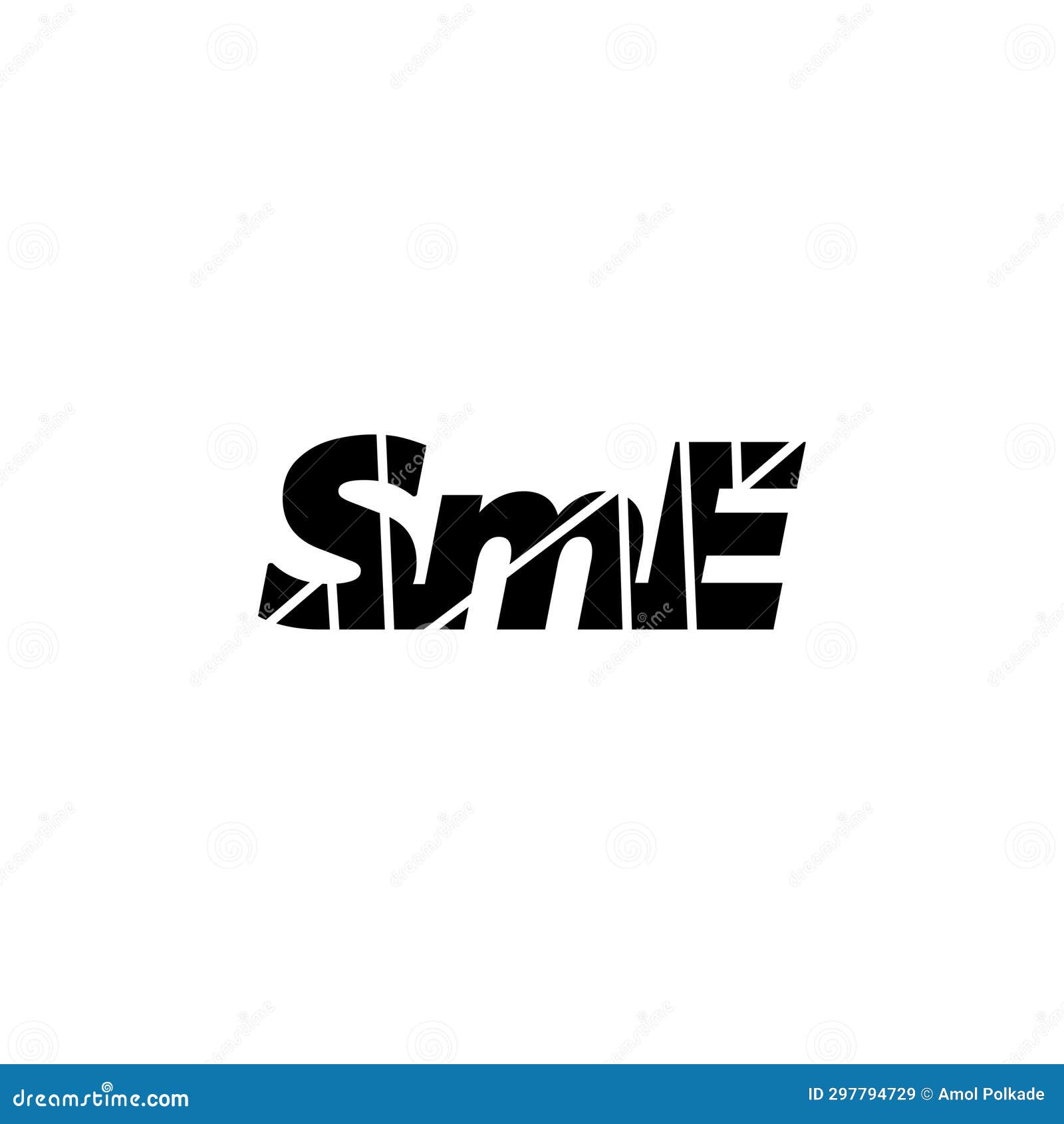 SME Typography Vector Monogram Illustration Stock Vector - Illustration ...