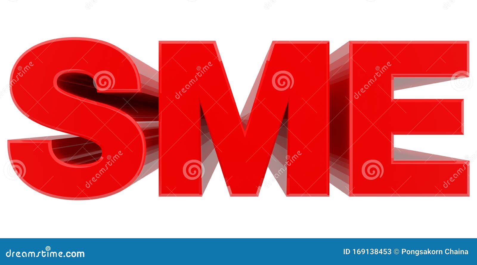 SME Word on White Background 3d Rendering Stock Illustration ...