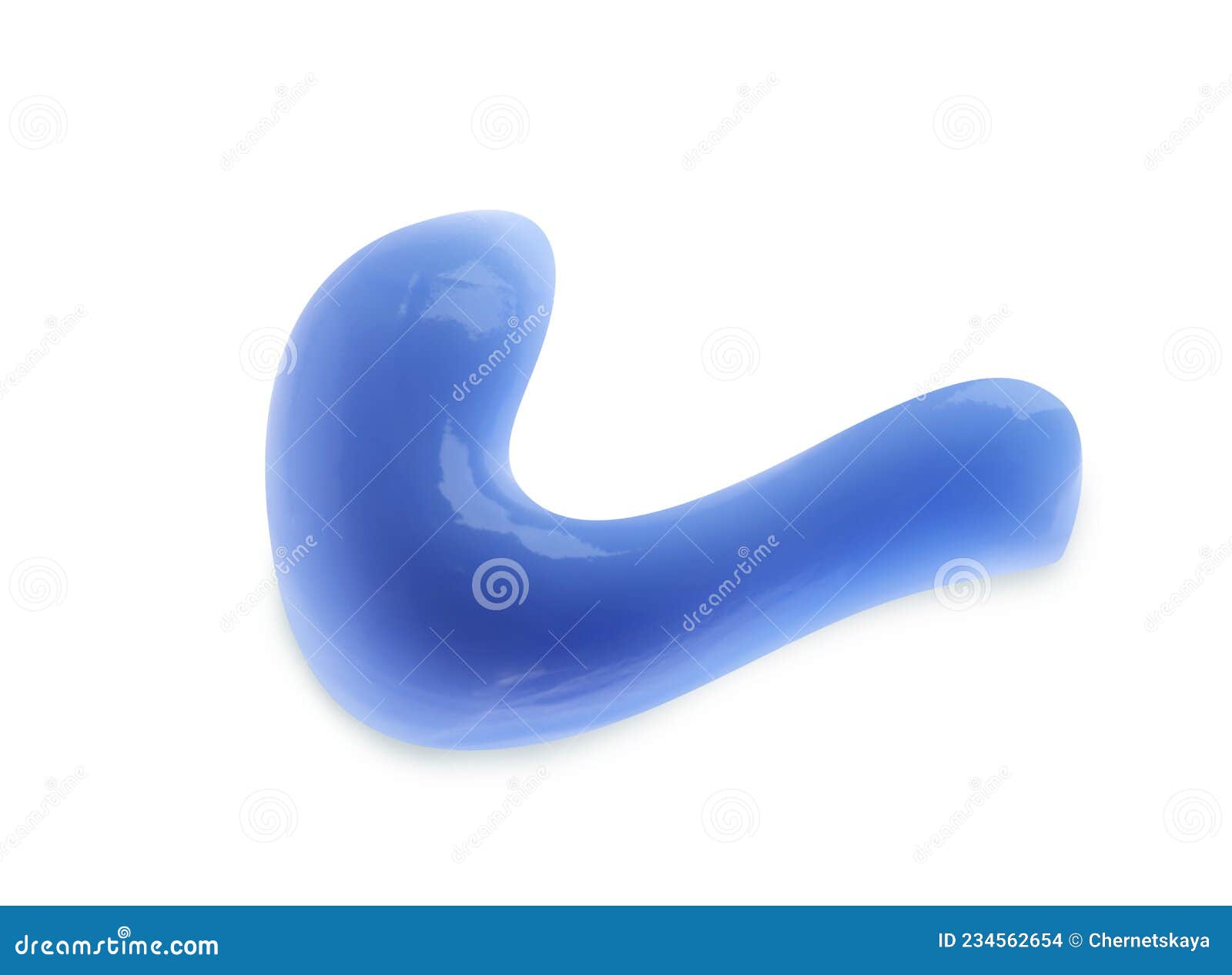 Smear of Blue Toothpaste Isolated on White, Top View Stock Photo ...