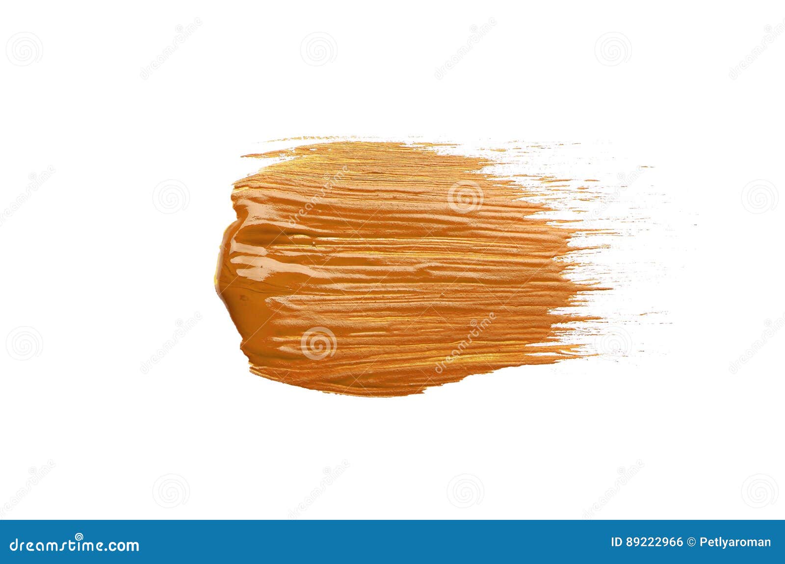 Smear of a Brown Brush on a White Background Stock Photo - Image of ...