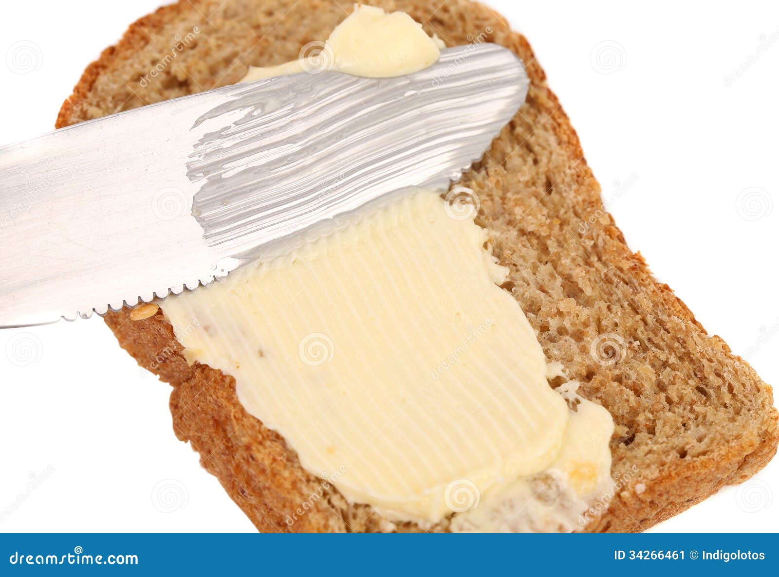 Smear Butter on Bread the Knife. Stock Image - Image of paste, knife ...