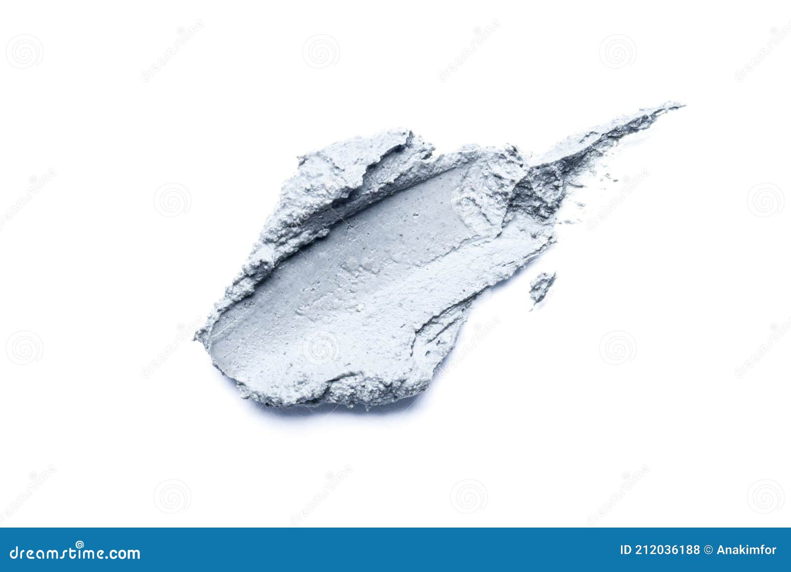 Smear of Cosmetic Clay on a White Background. Stock Photo - Image of ...