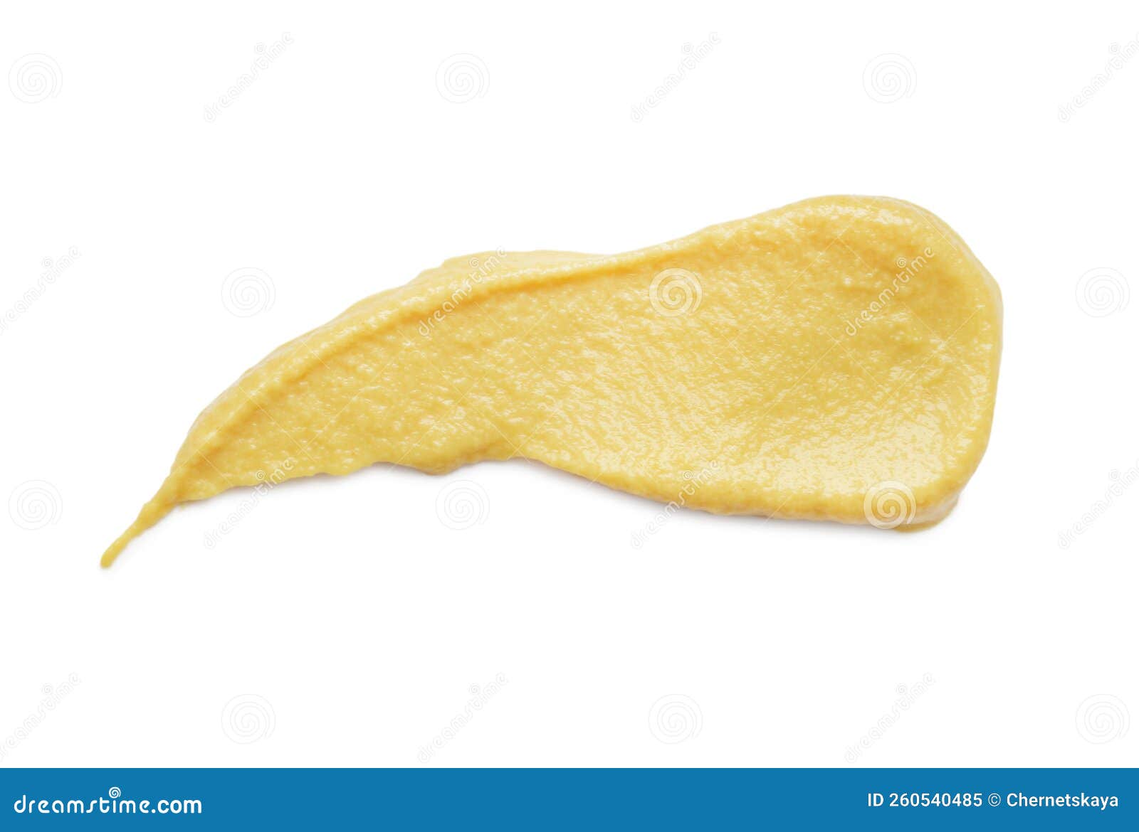Smear of Delicious Mustard Isolated on White, Top View Stock Image ...
