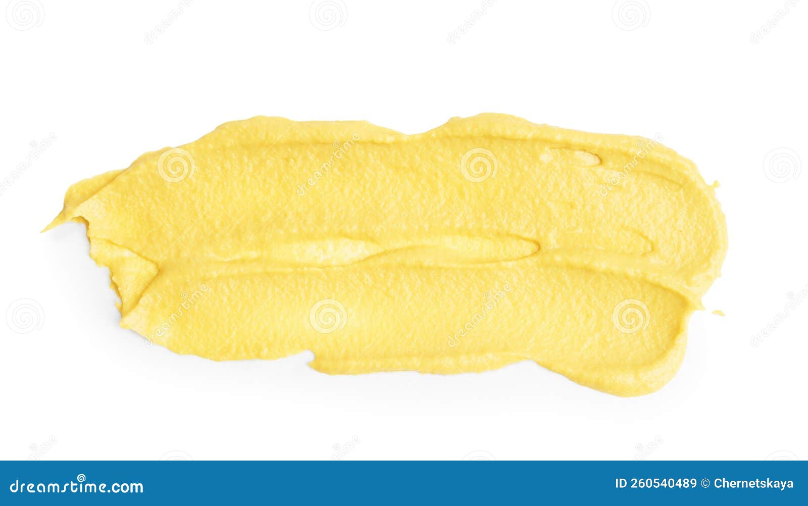 Smear of Delicious Mustard Isolated on White, Top View Stock Image ...