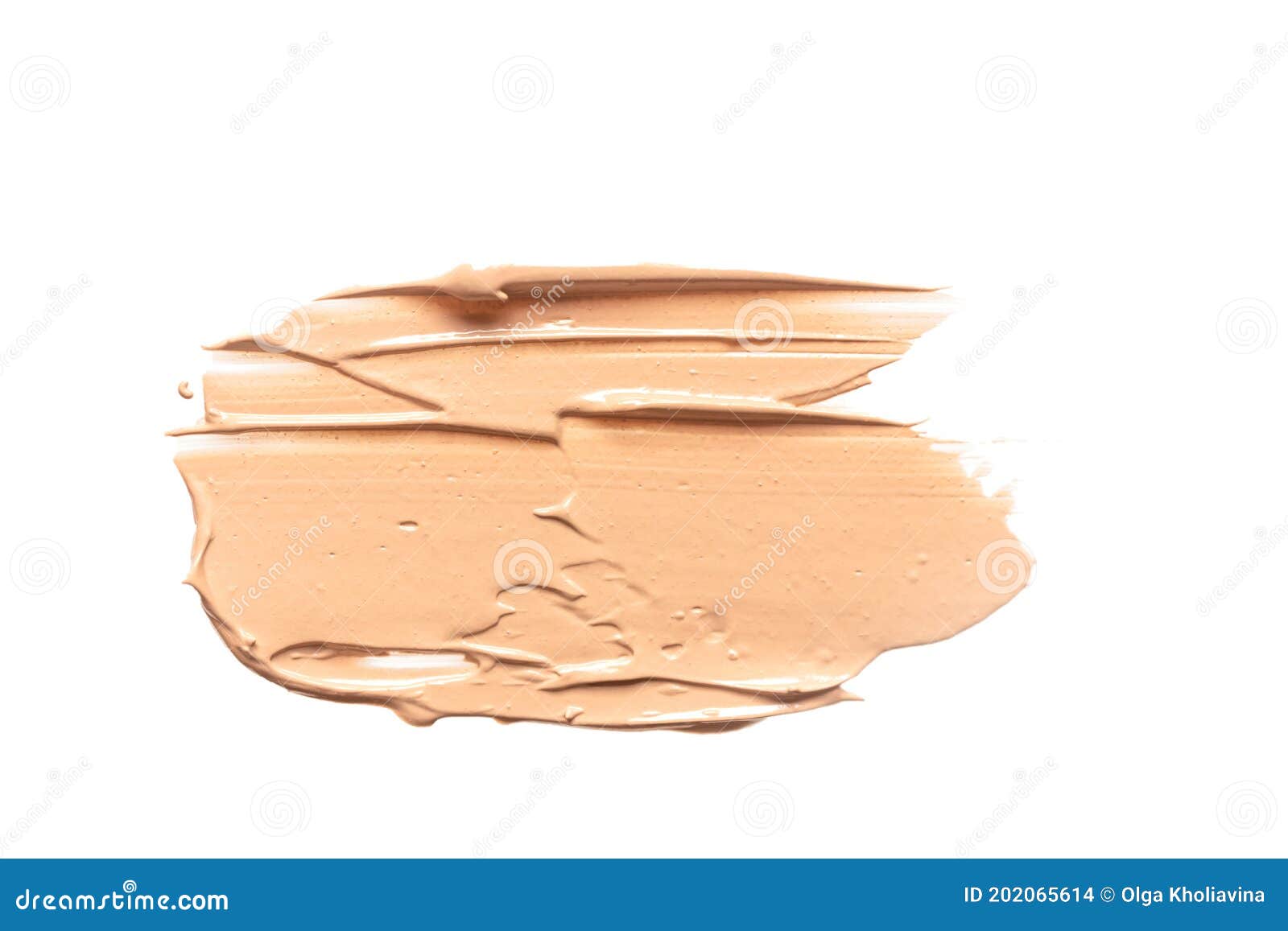 Smear of Foundation Isolated on White Background. Stock Photo - Image ...