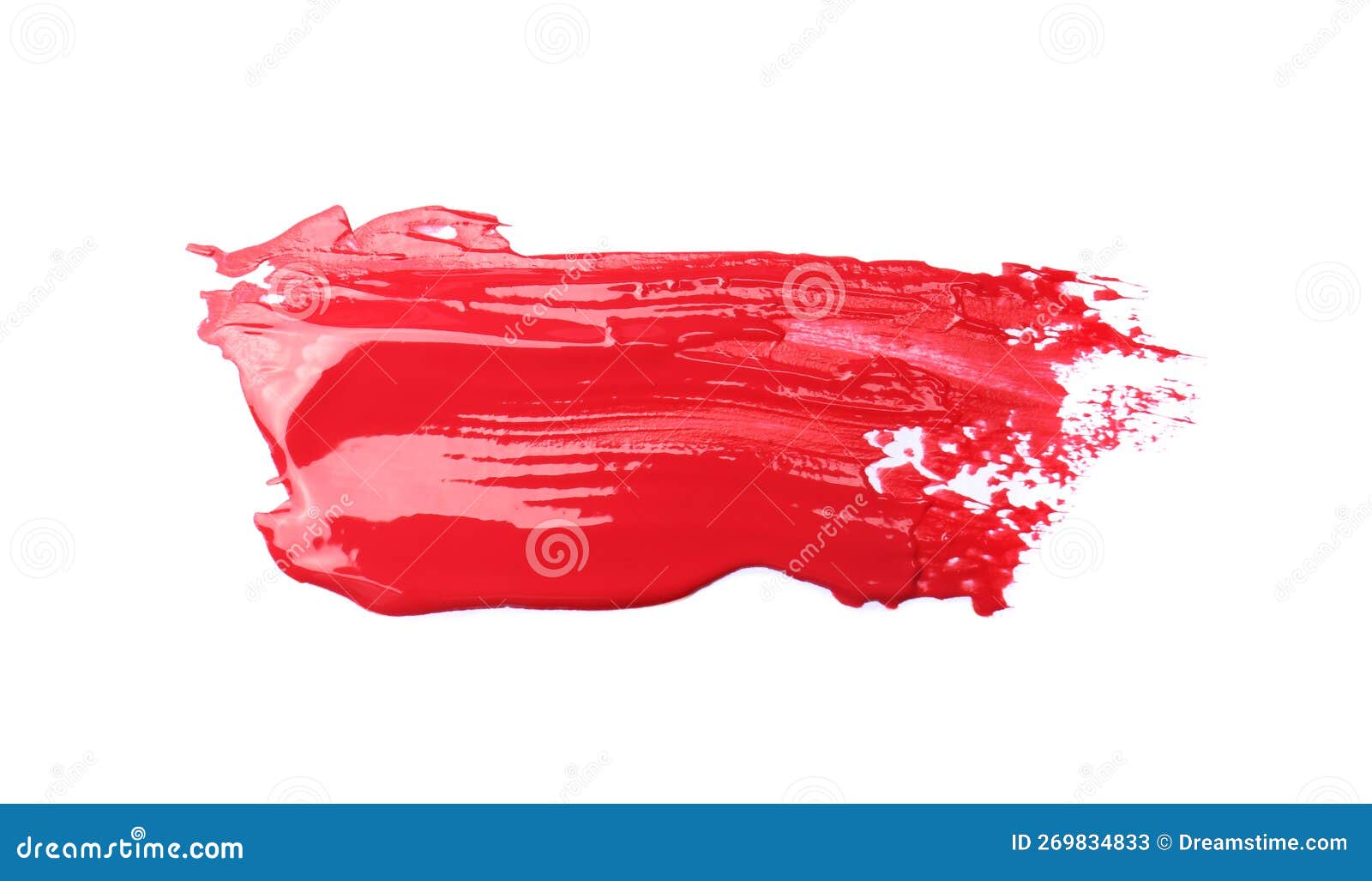 Smear of Red Paint on White Background Stock Image - Image of abstract ...