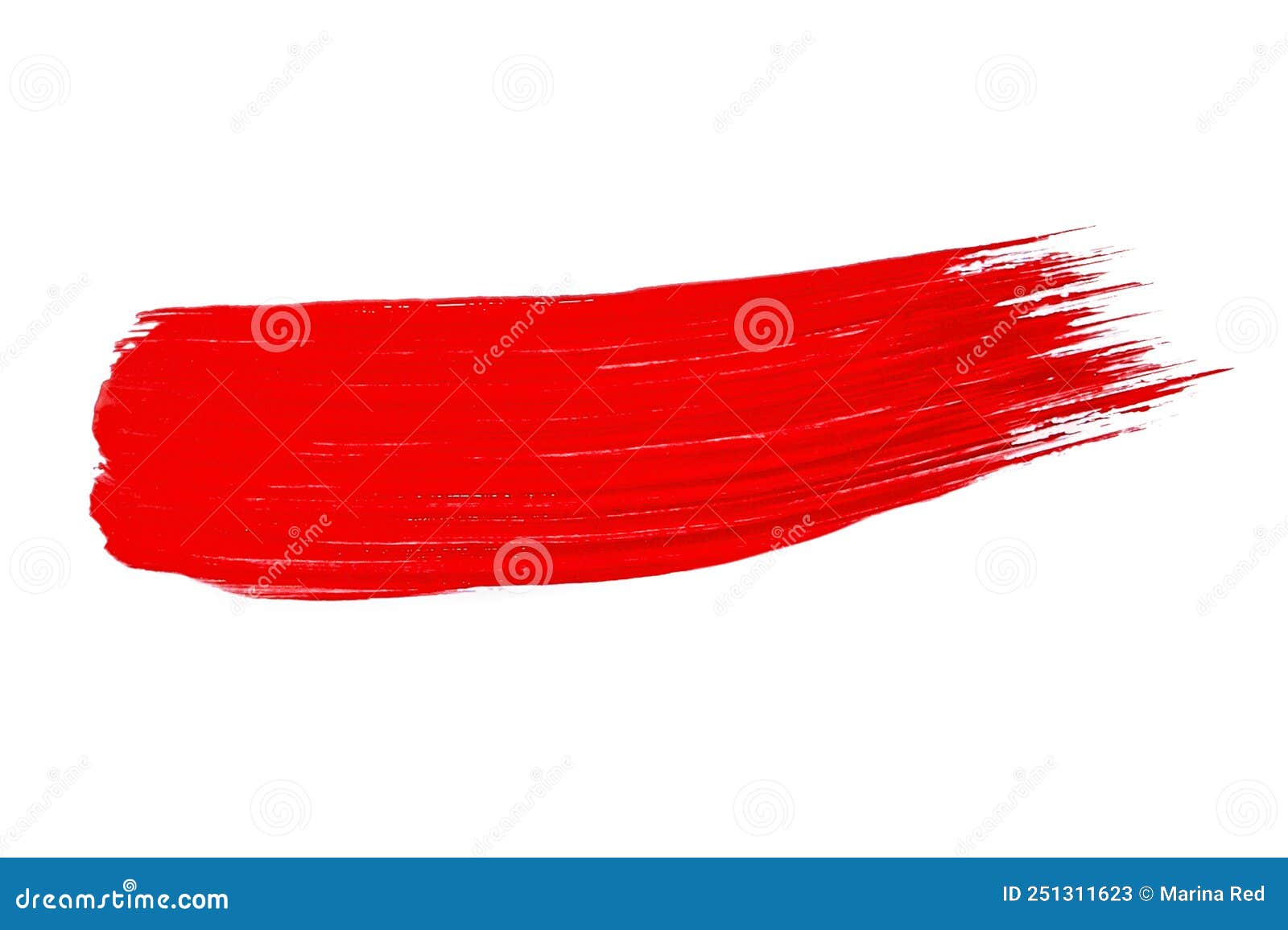 Smear of Red Paint on White Background Stock Image - Image of abstract ...