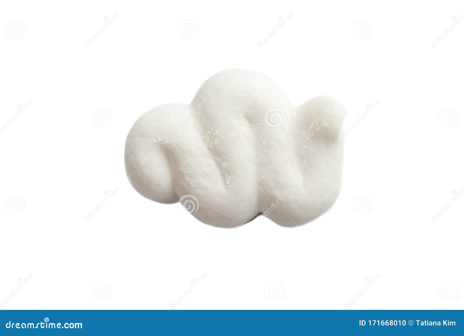 Smear Toothpaste Isolated on White Background Top View Stock Photo ...