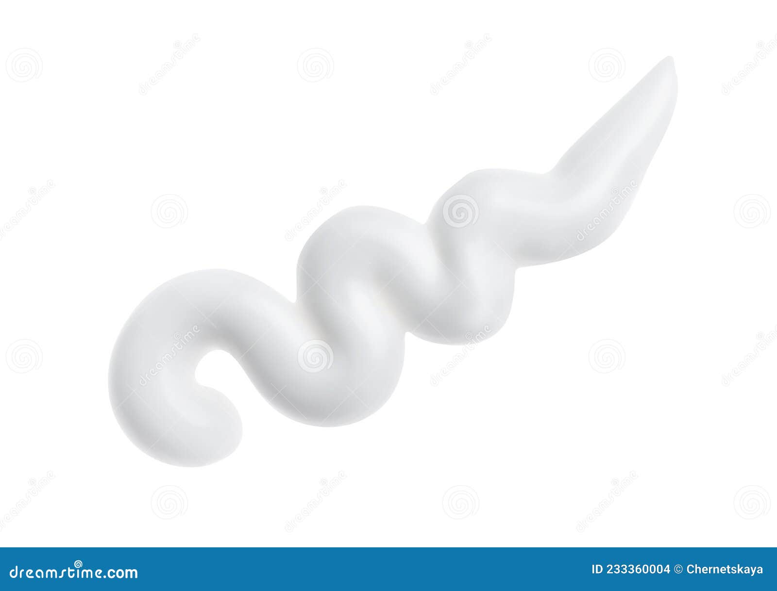 Smear of Toothpaste Isolated on White, Top View Stock Photo - Image of ...