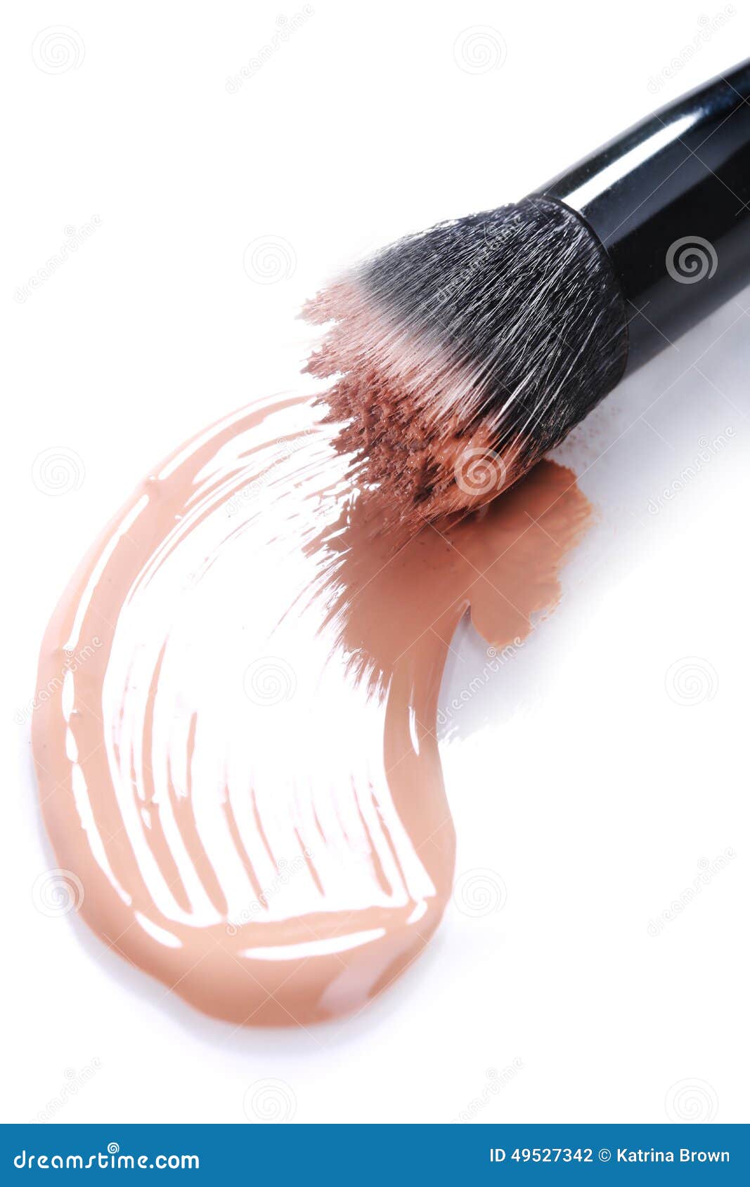Smeared Liquid Beige Make Up Foundation on White Background Stock Photo ...