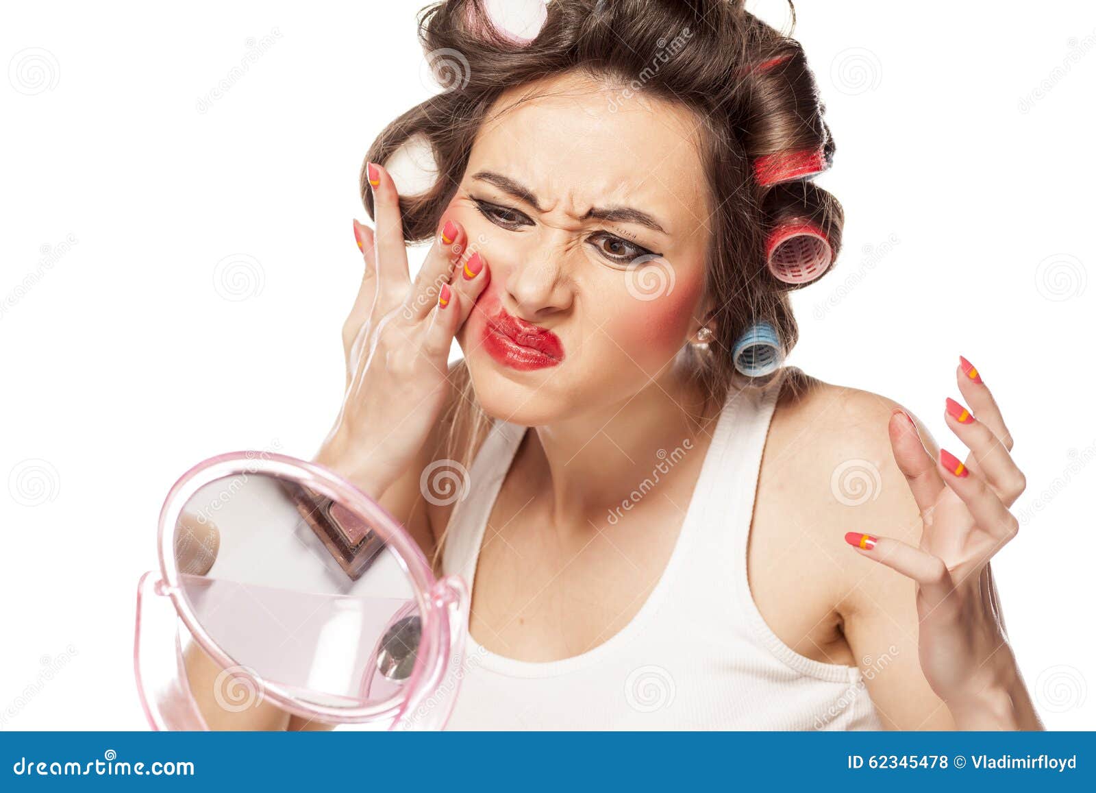 Smeared makeup stock photo. Image of removal, isolated - 62345478