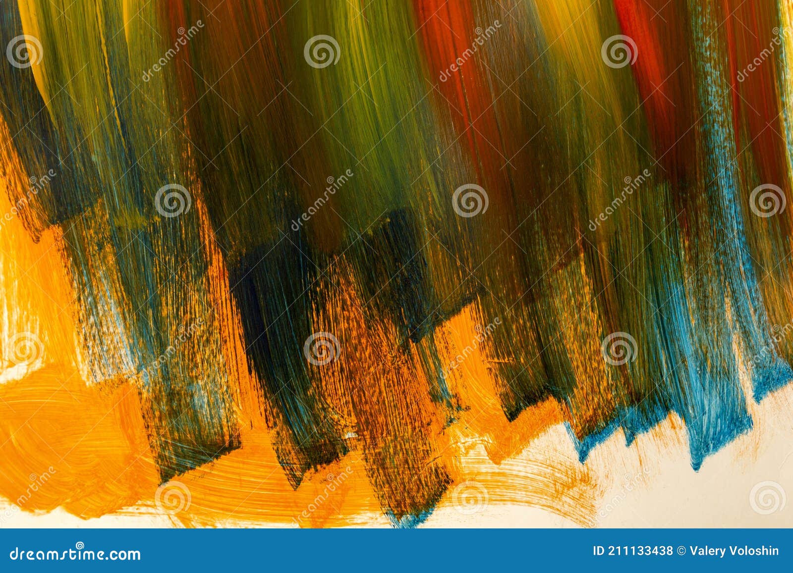 Smeared the Paint with a Brush Stock Photo - Image of fingerprint ...